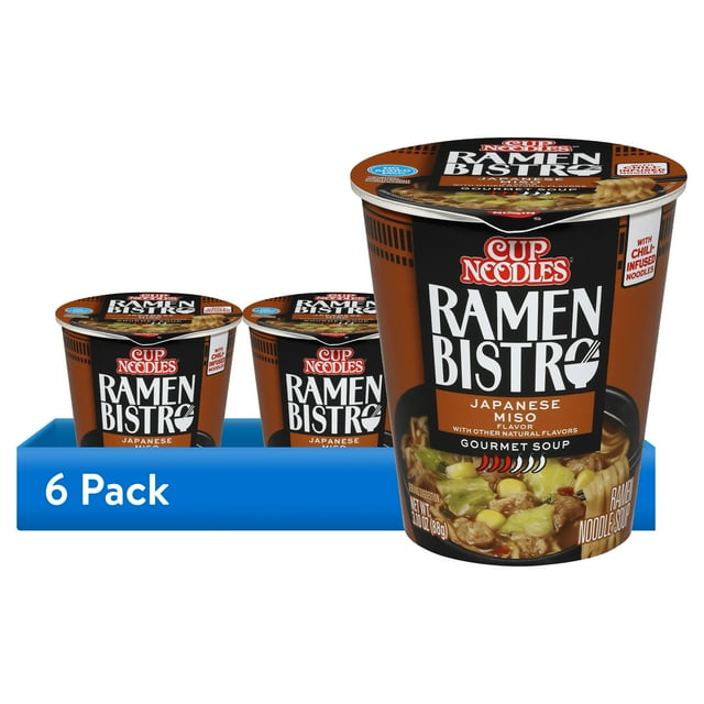 (6 pack) Nissin Cup Noodles Ramen Bistro Ramen Noodle Soup, Japanese ...