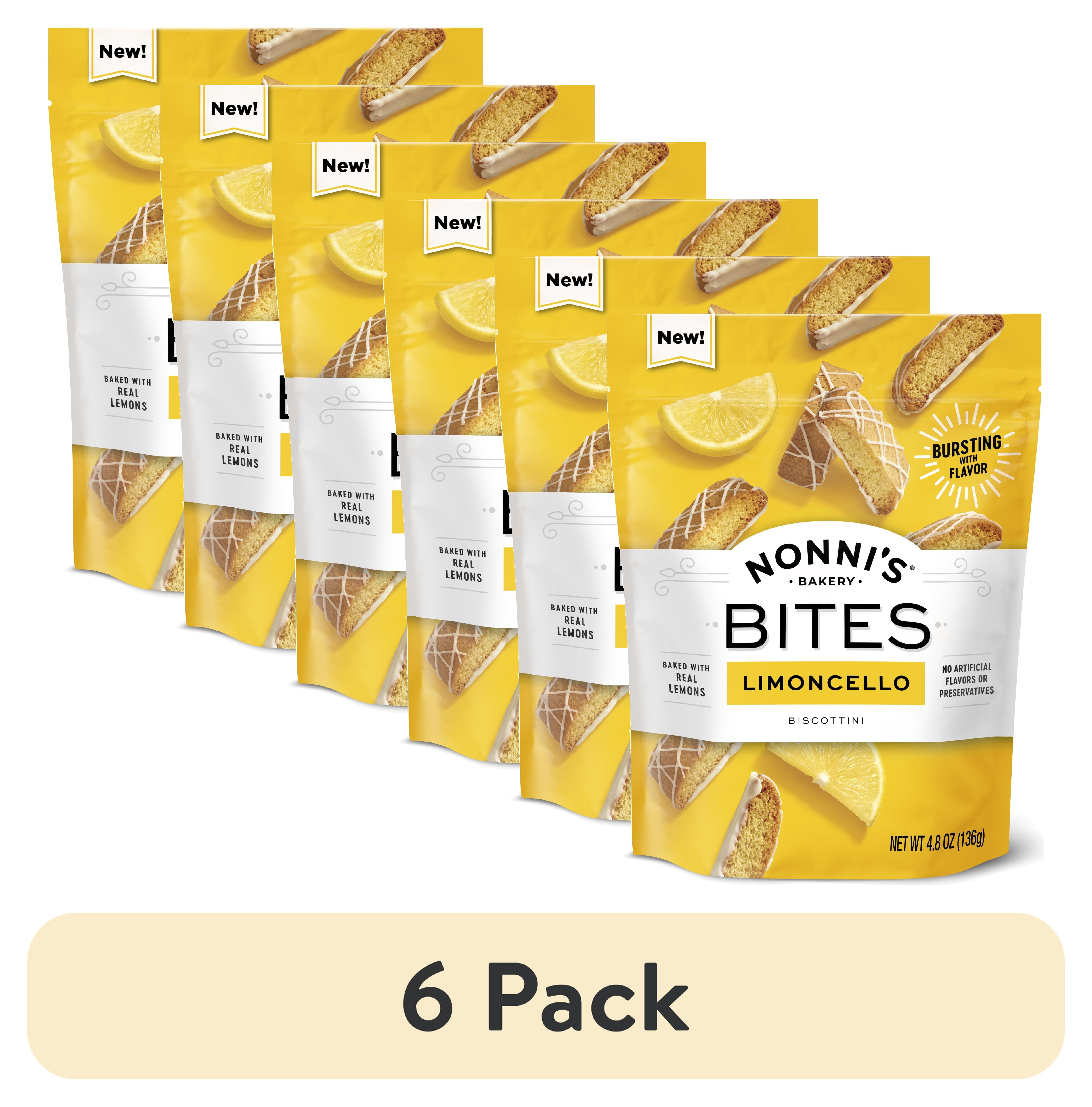 (6 pack) Nonni's, Limoncello Biscotti Bites, 4.8 oz. Bag, Approximately ...