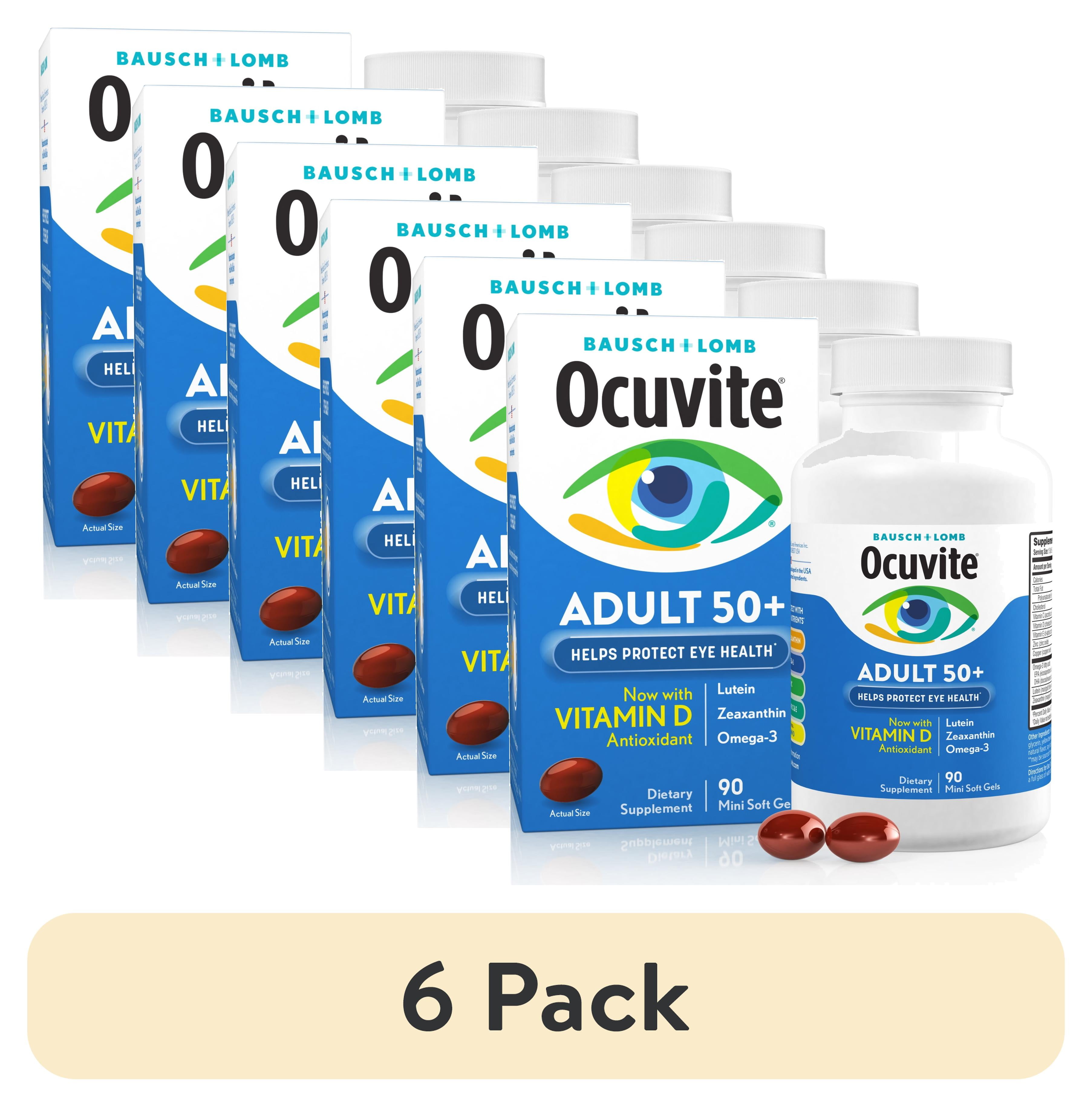 (6 pack) Ocuvite Adult 50 Plus Eye Vitamins and Minerals with Lutein ...