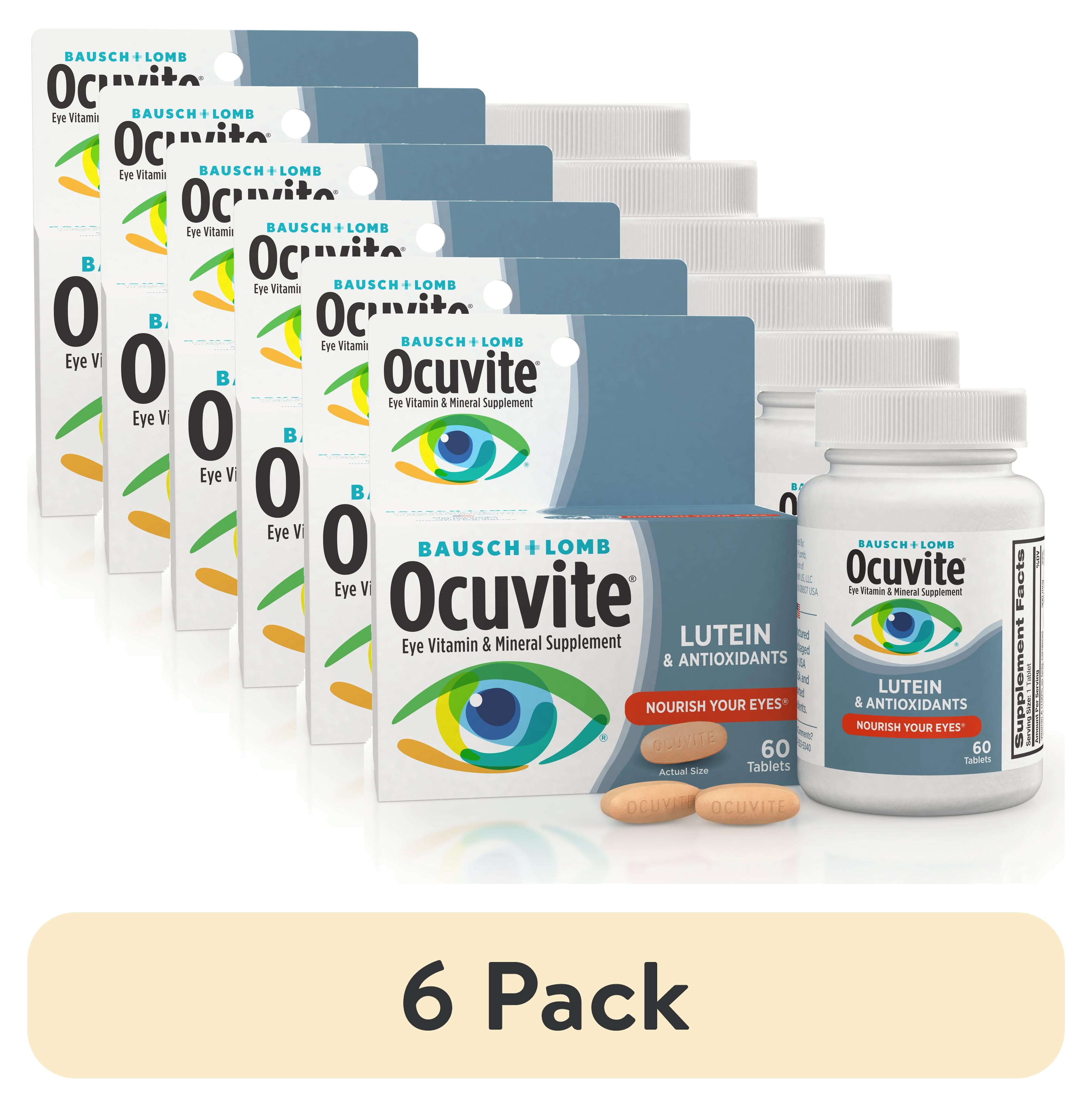 (6 pack) Ocuvite Eye Vitamin & Mineral Supplement, Contains Zinc ...
