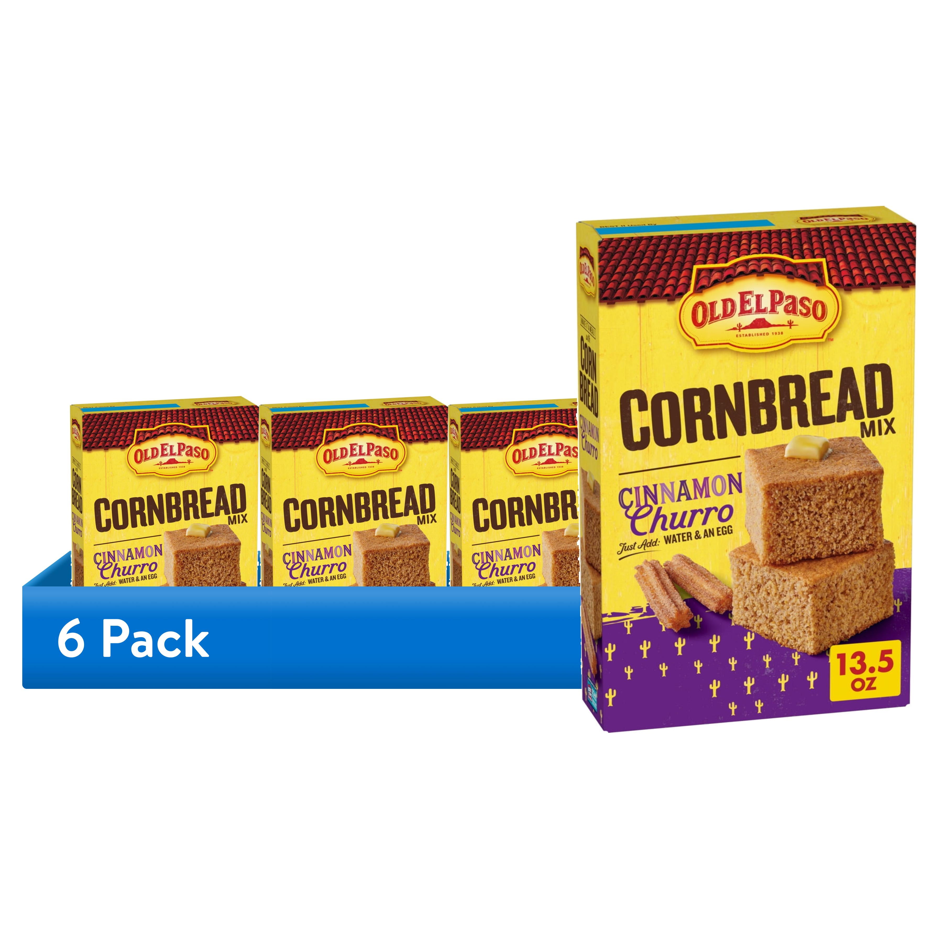 (6 pack) Old El Paso Cornbread Mix, Cinnamon Churro, Baking Mix, 13.5 ...