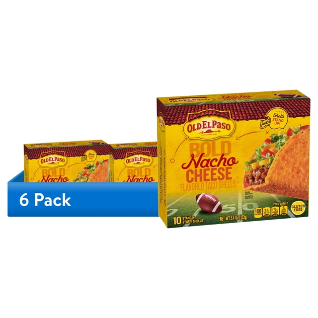 (6 pack) Old El Paso Stand 'N Stuff Bold Nacho Cheese Flavored Taco ...