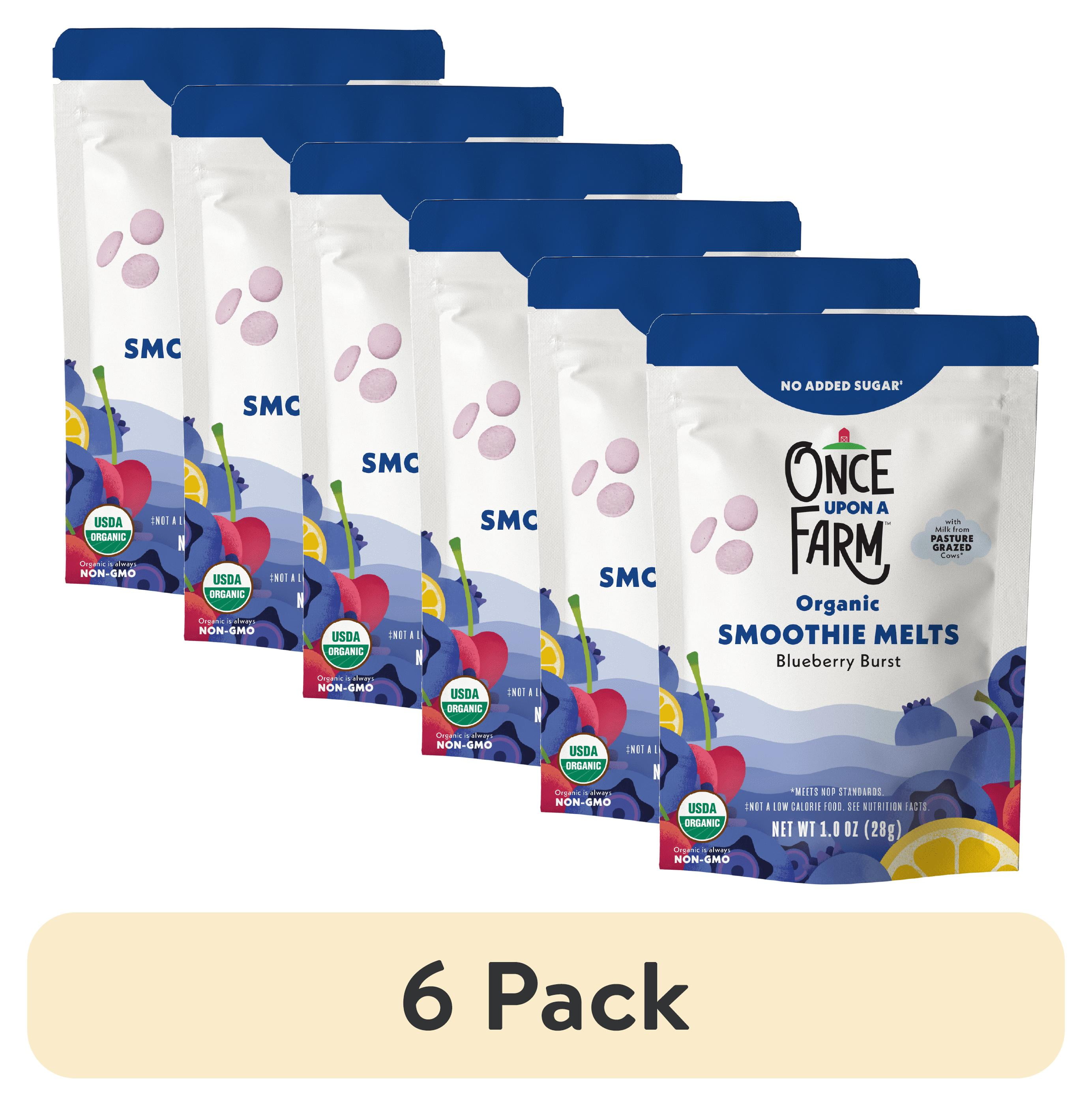 (6 pack) Once Upon a Farm Organic Smoothie Melts, Blueberry Burst, 1oz ...
