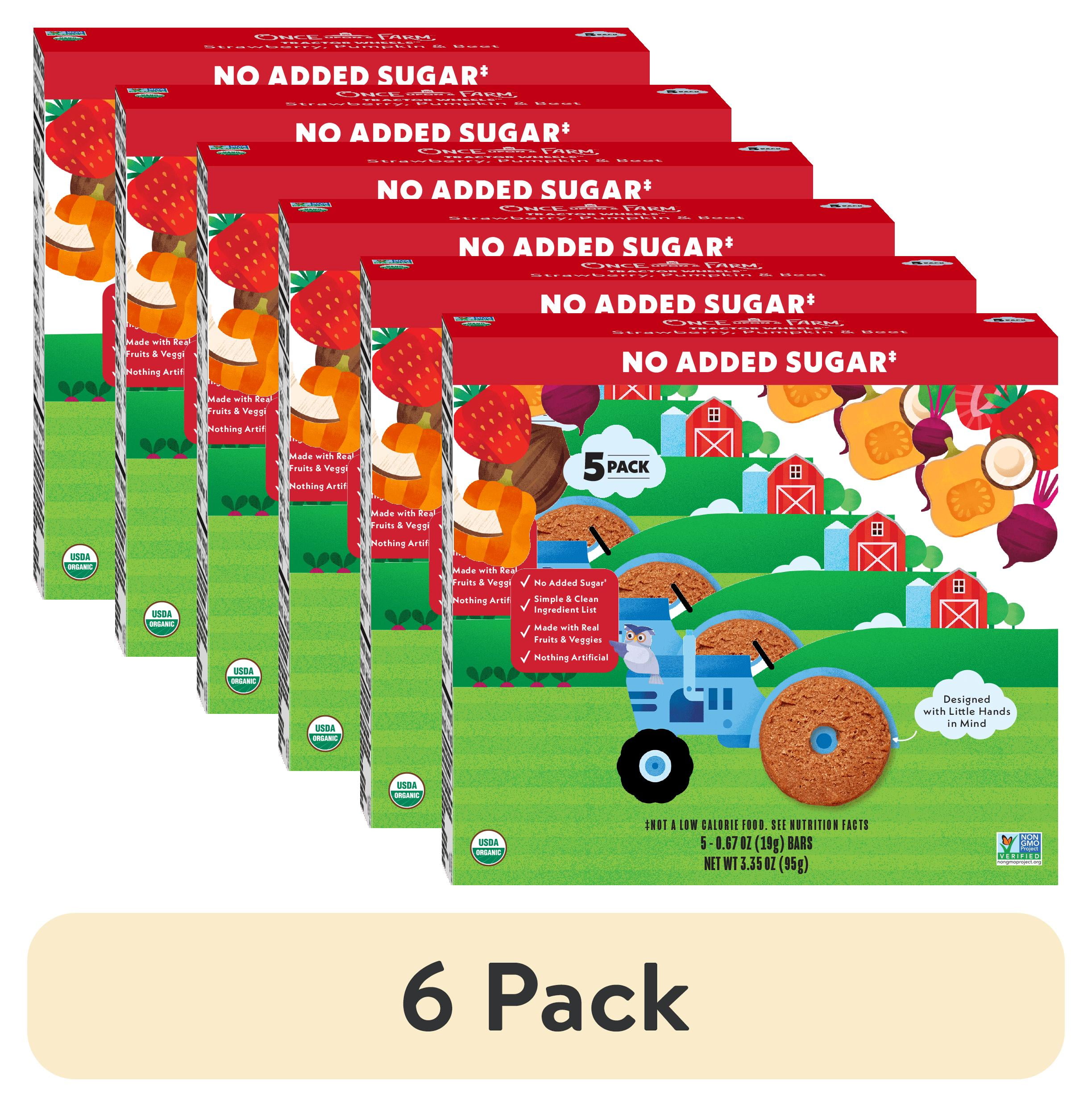 (6 pack) Once Upon a Farm Organic Tractor Wheels Toddler Bar ...