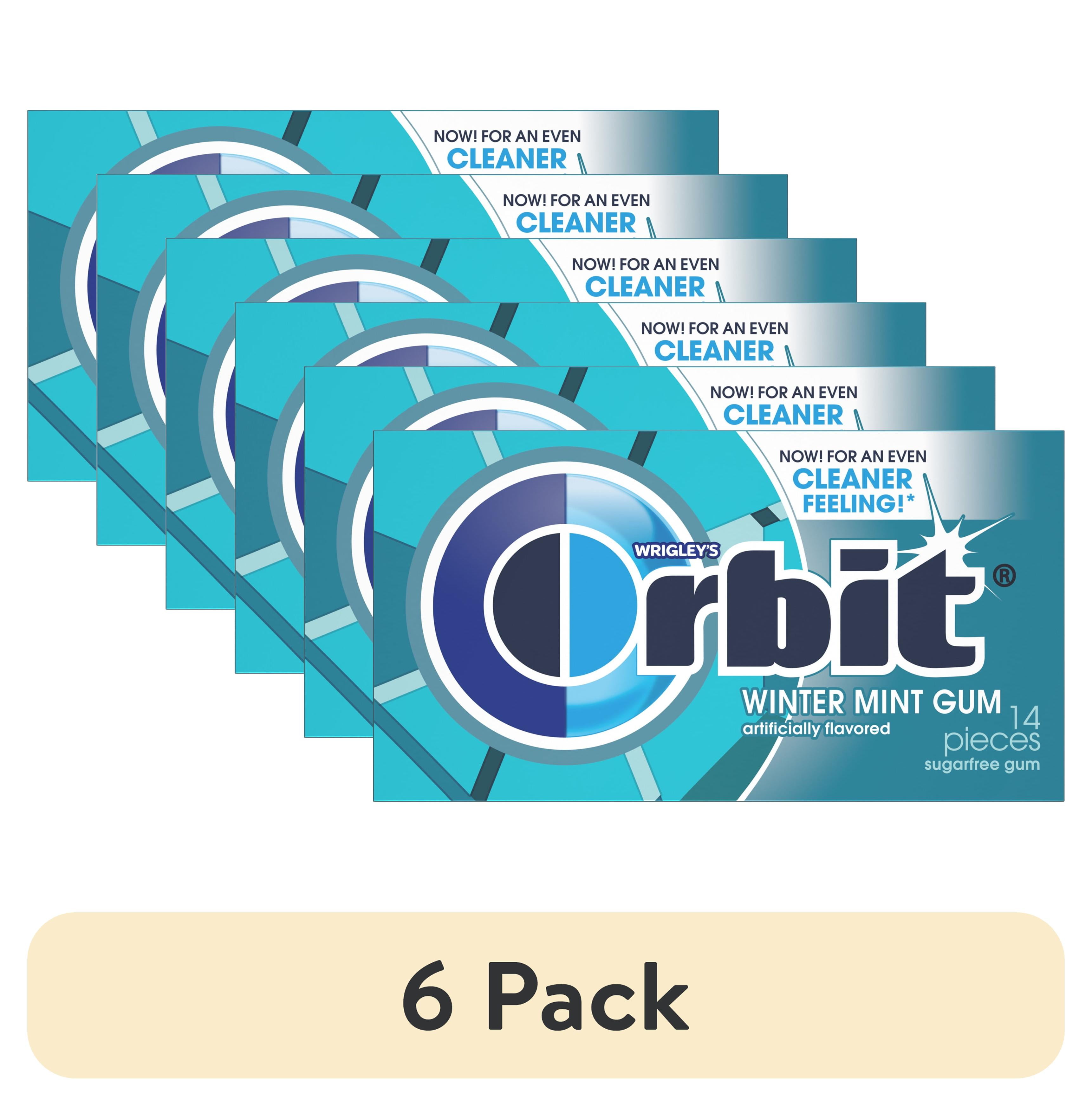 (6 pack) Orbit Gum Wintermint Sugar Free Chewing Gum, Single Pack - 14 ...