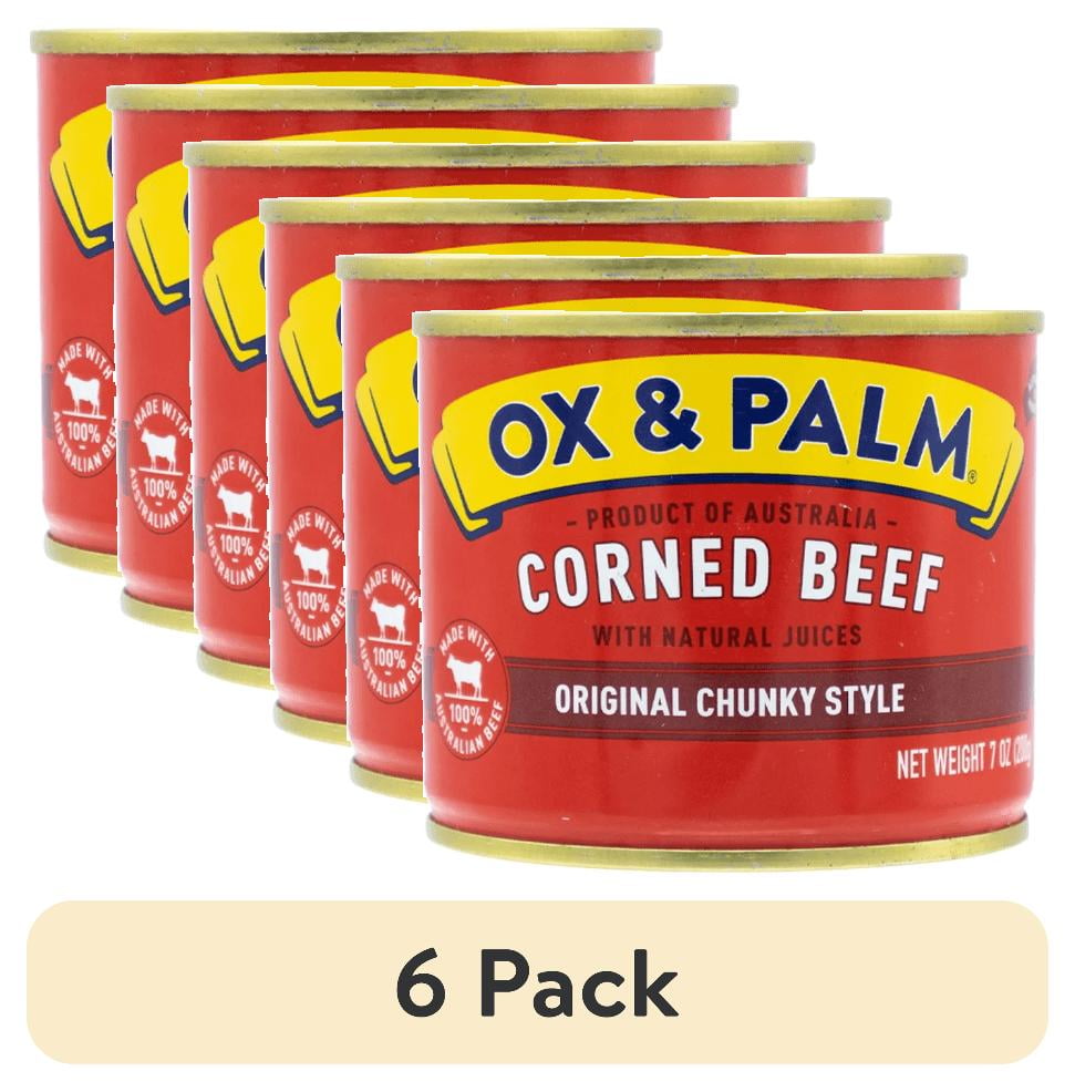 (6 pack) Ox & Palm Corned Beef Original Chunky Style, 7 oz Can ...
