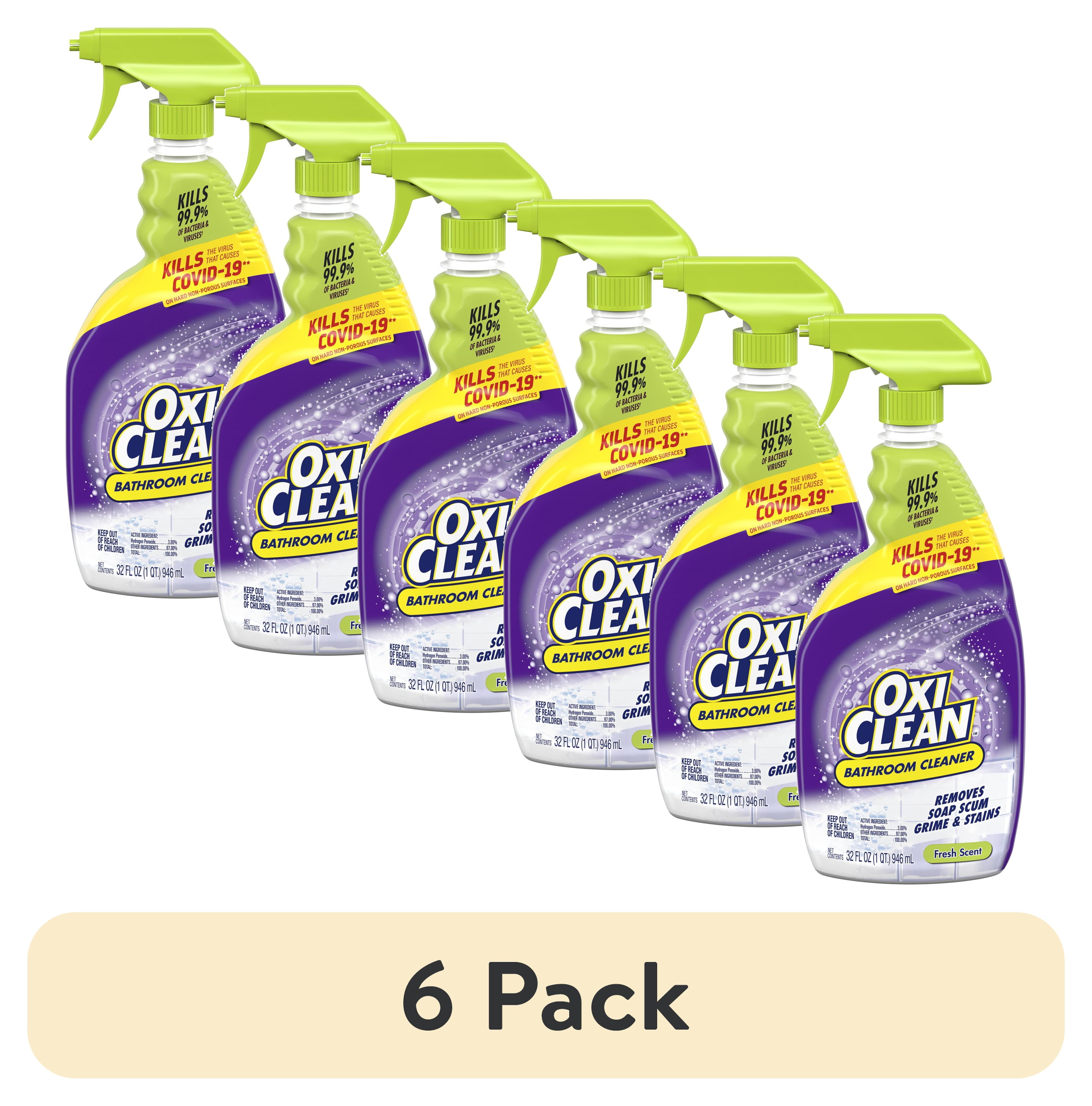 (6 pack) OxiClean Bathroom Cleaner, Shower, Tub & Tile, Powered by ...