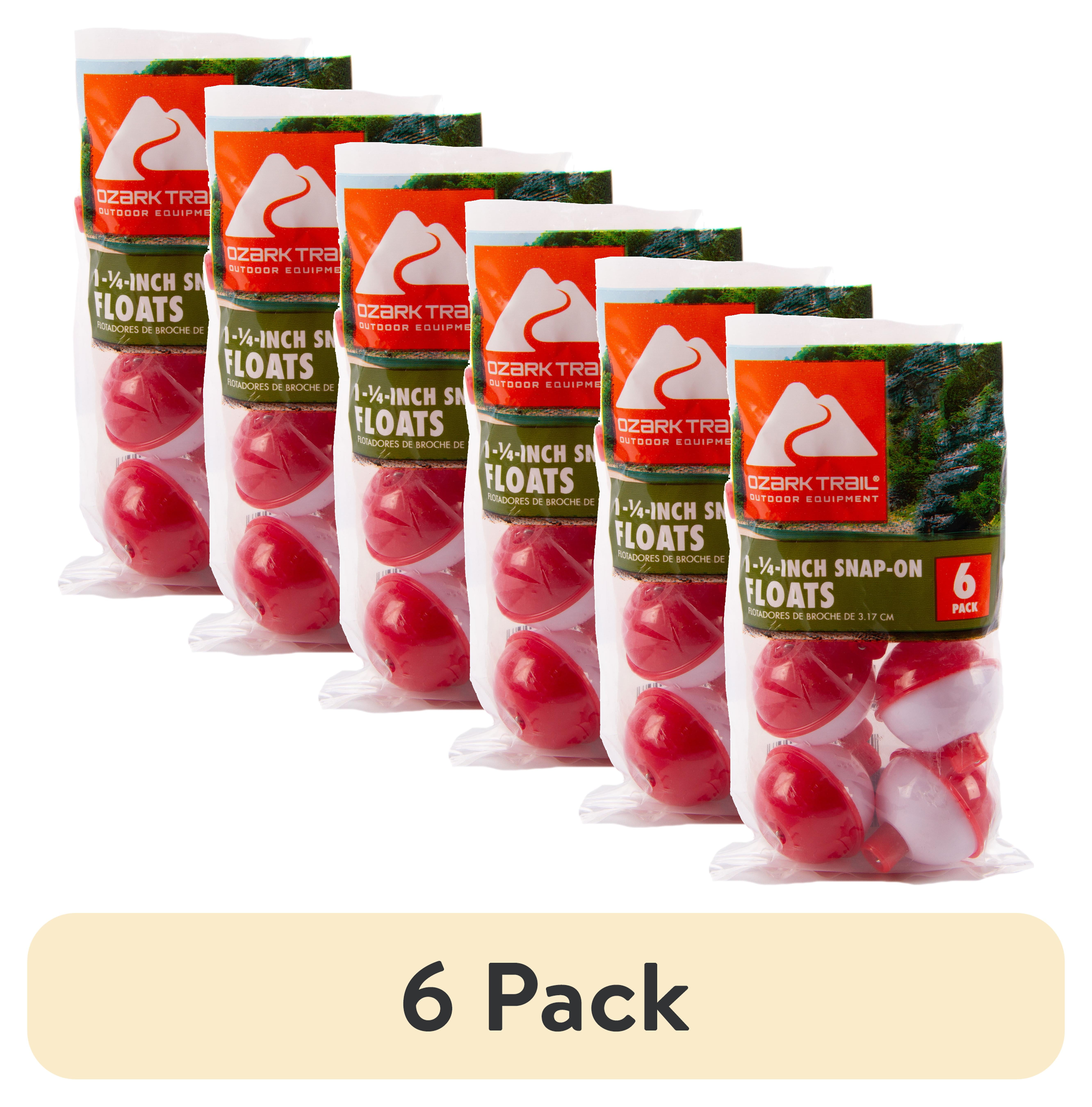 Ozark Trail Round Snap-On Fishing Floats 1-1/4 in 6 Pack Highly Visible ...