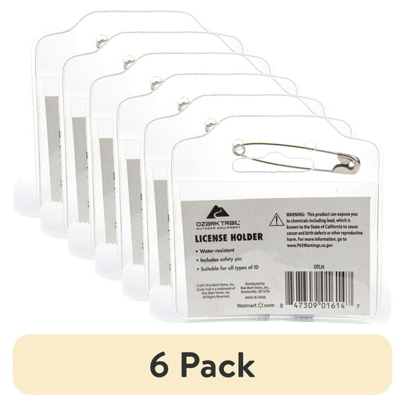 (6 pack) Ozark Trail Fishing License Holder - Walmart.com
