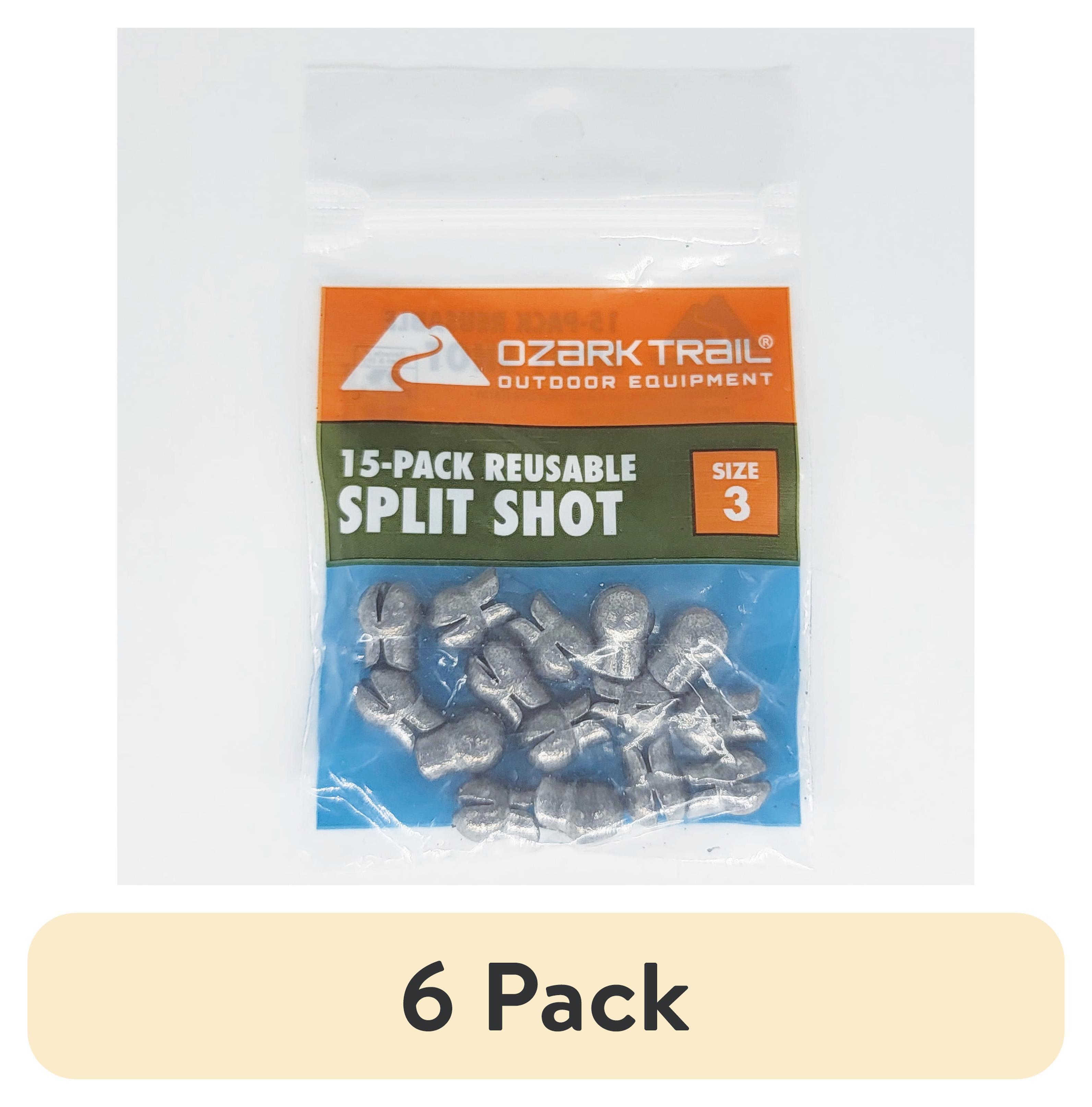 (6 pack) Ozark Trail Reusable Shot Size 3, Fishing Lead Weight, Product ...