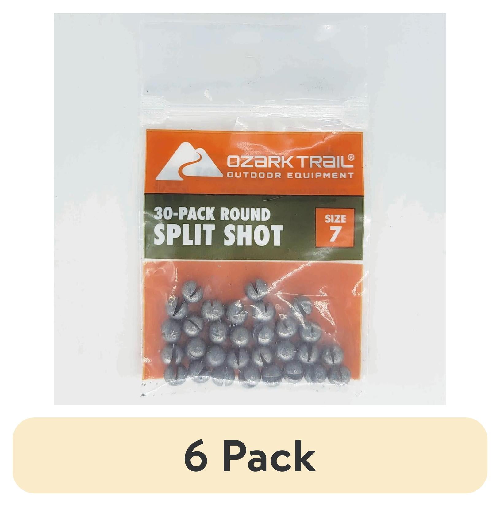 Ozark Trail Round Split Shot Size 7 Fishing Sinkers, 6 Pack, 0.6x0.65cm ...