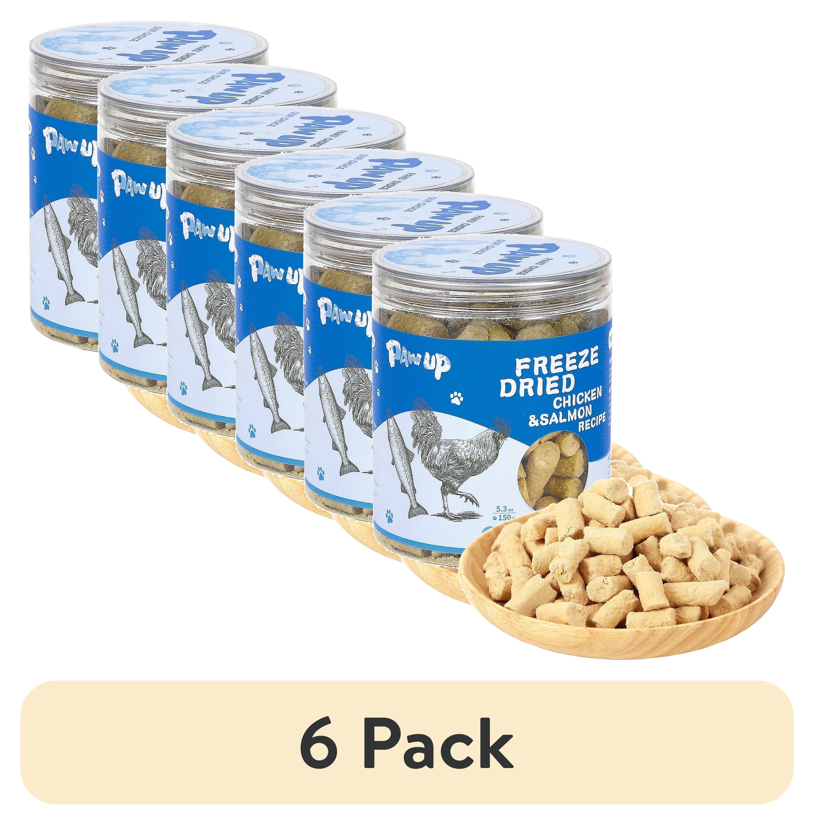 (6 pack) PAWUP Freeze Dried Salmon Dog & Cat Treats, All Natural Raw ...