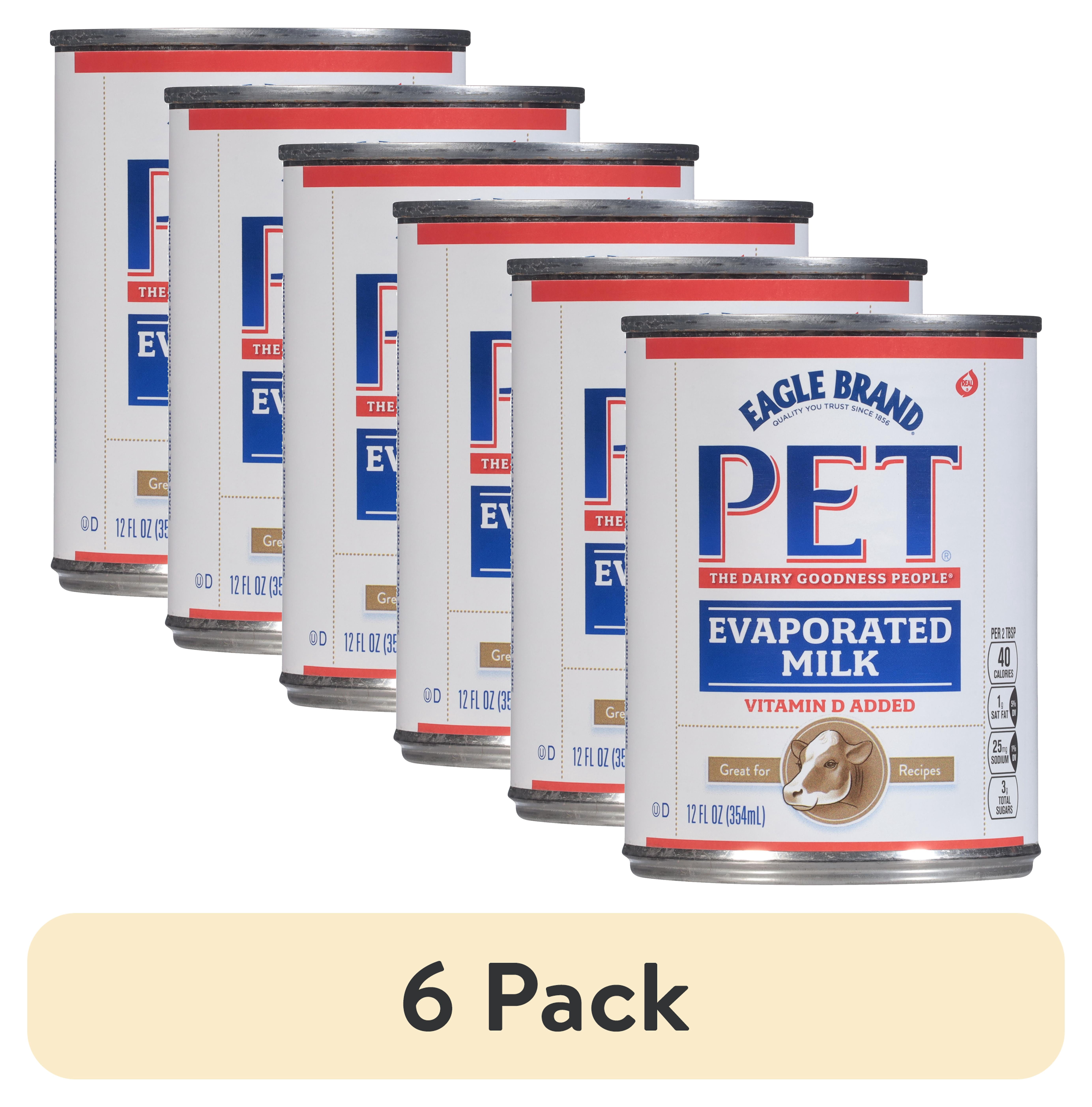 PET Evaporated Milk, Vitamin D, 12 fl oz, 6 Pack for Breakroom ...