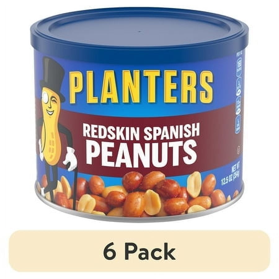 (6 pack) PLANTERS Redskin Spanish Peanuts, Roasted Salted Peanuts ...