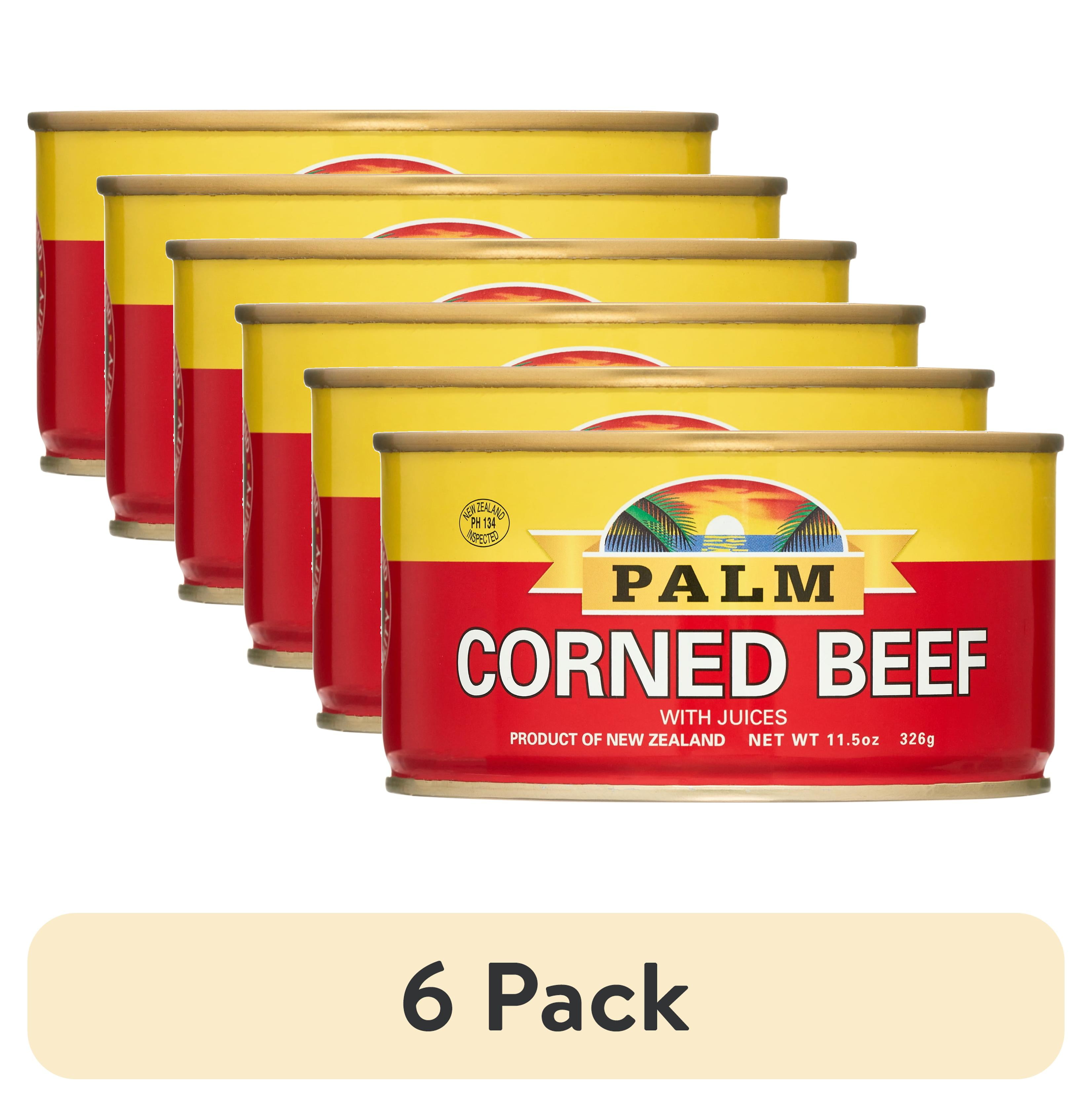 (6 pack) Palm Corned Beef with Juices, 11.5 oz Can - Walmart.com