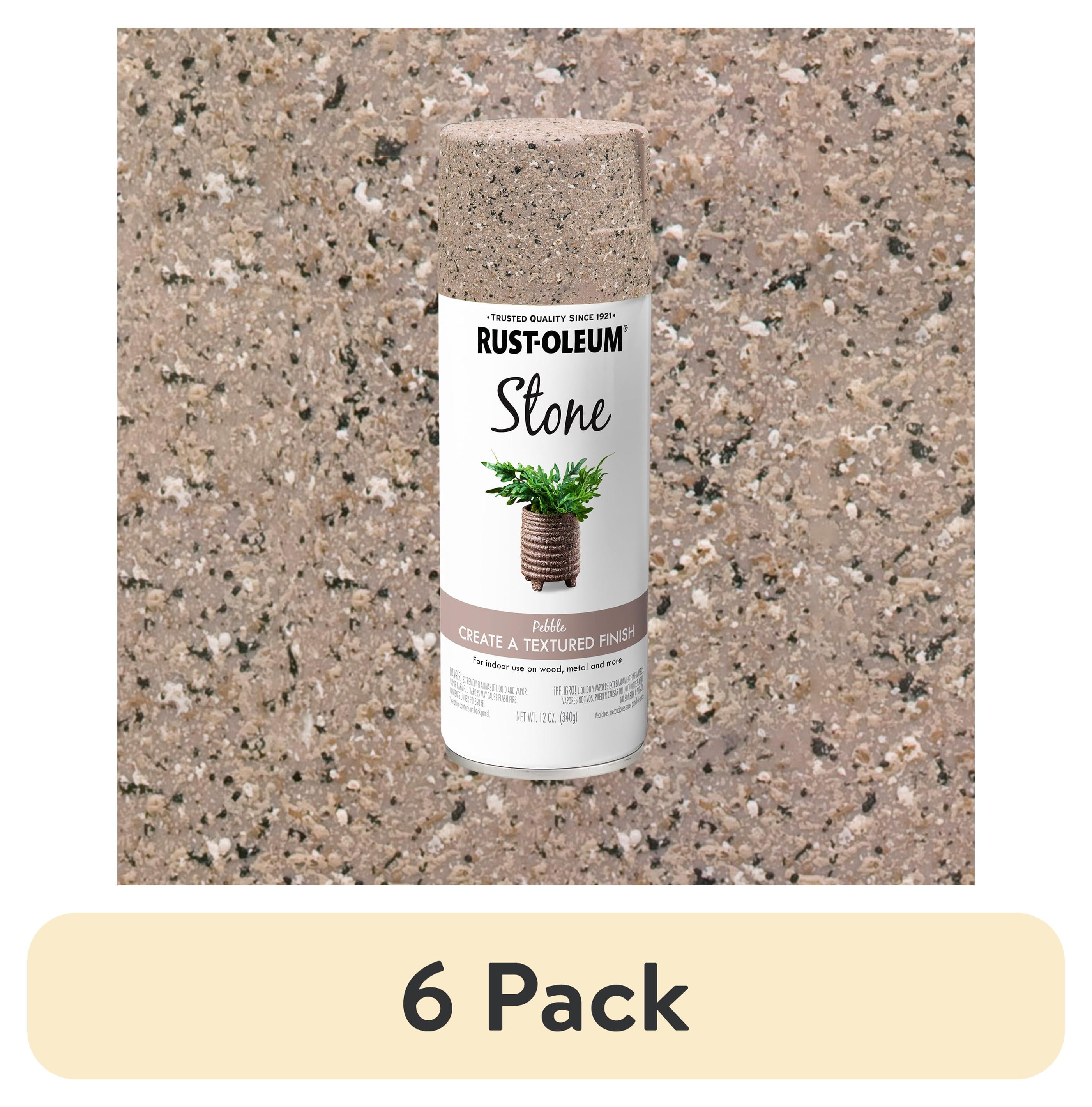 (6 pack) Pebble, Rust-Oleum Stops Rust Stone Textured Spray Paint ...