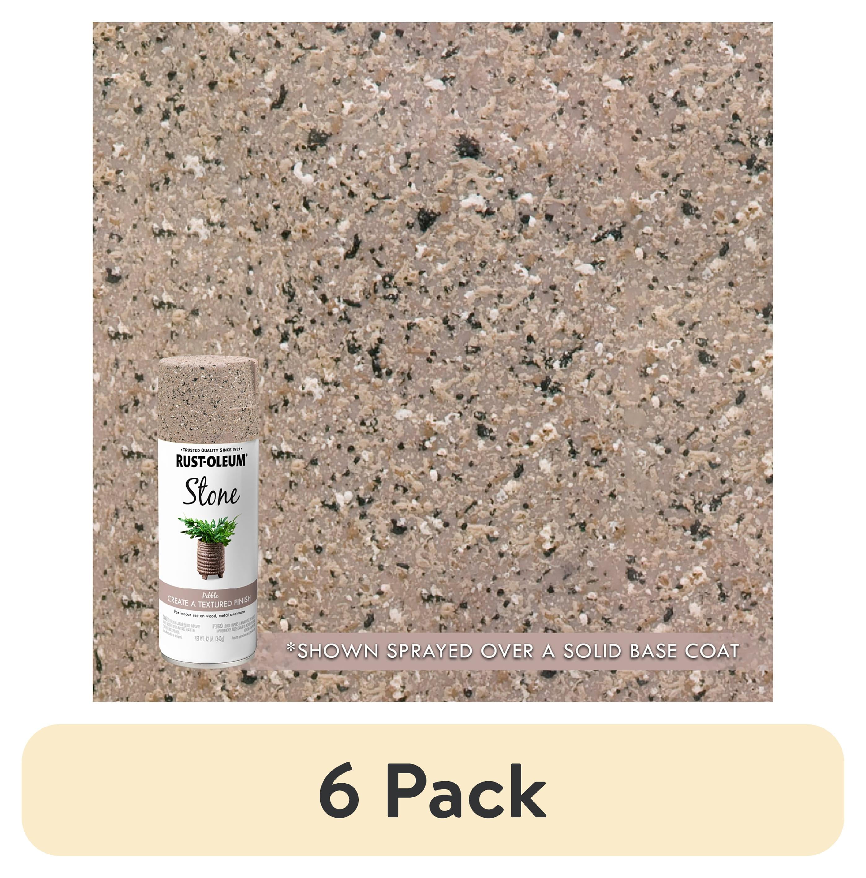 (6 pack) Pebble, Rust-Oleum Stone Textured Spray Paint, 12 oz - Walmart.com