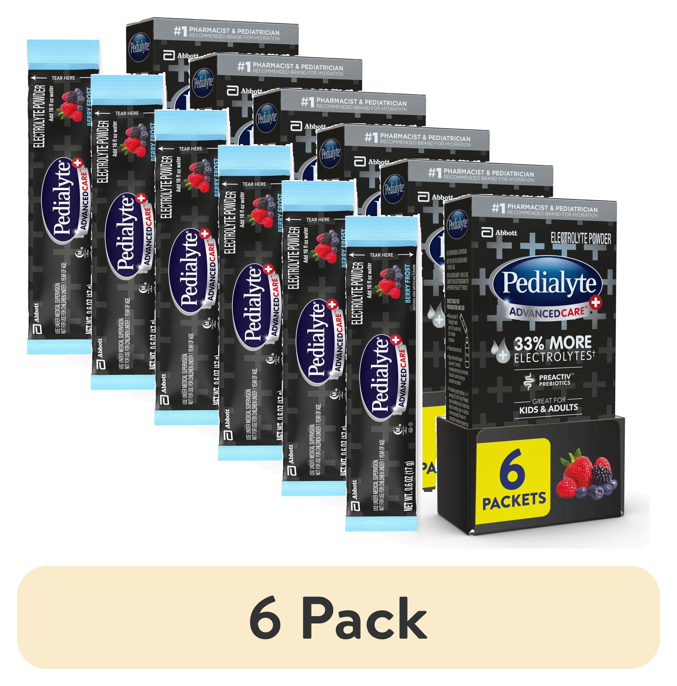 (6 pack) Pedialyte AdvancedCare Plus Electrolyte Powder, Berry Frost ...
