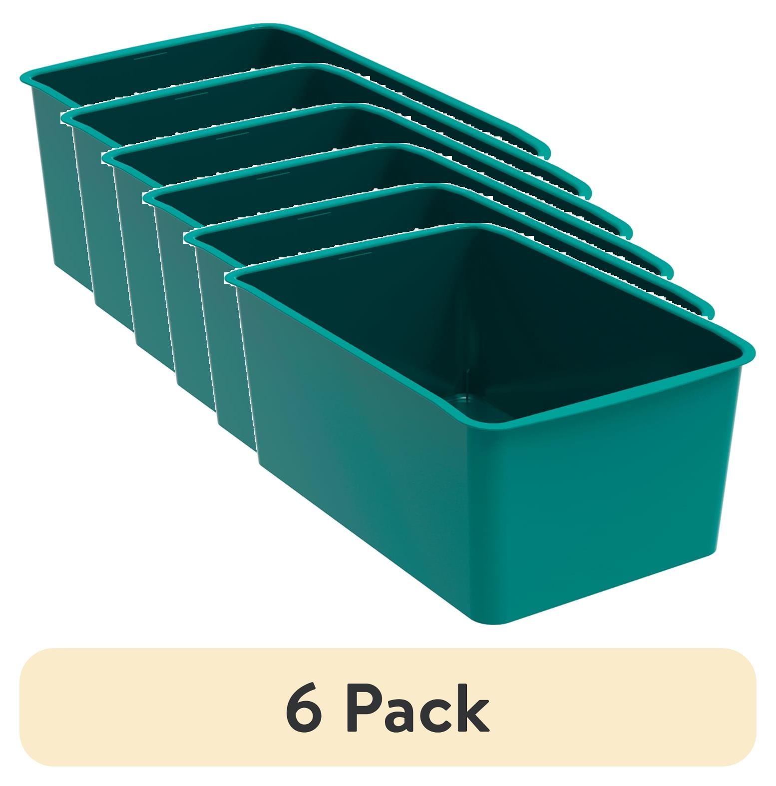 (6 pack) Pen+Gear Plastic Small Cubby Bin, Desktop Organizer, Emerald ...