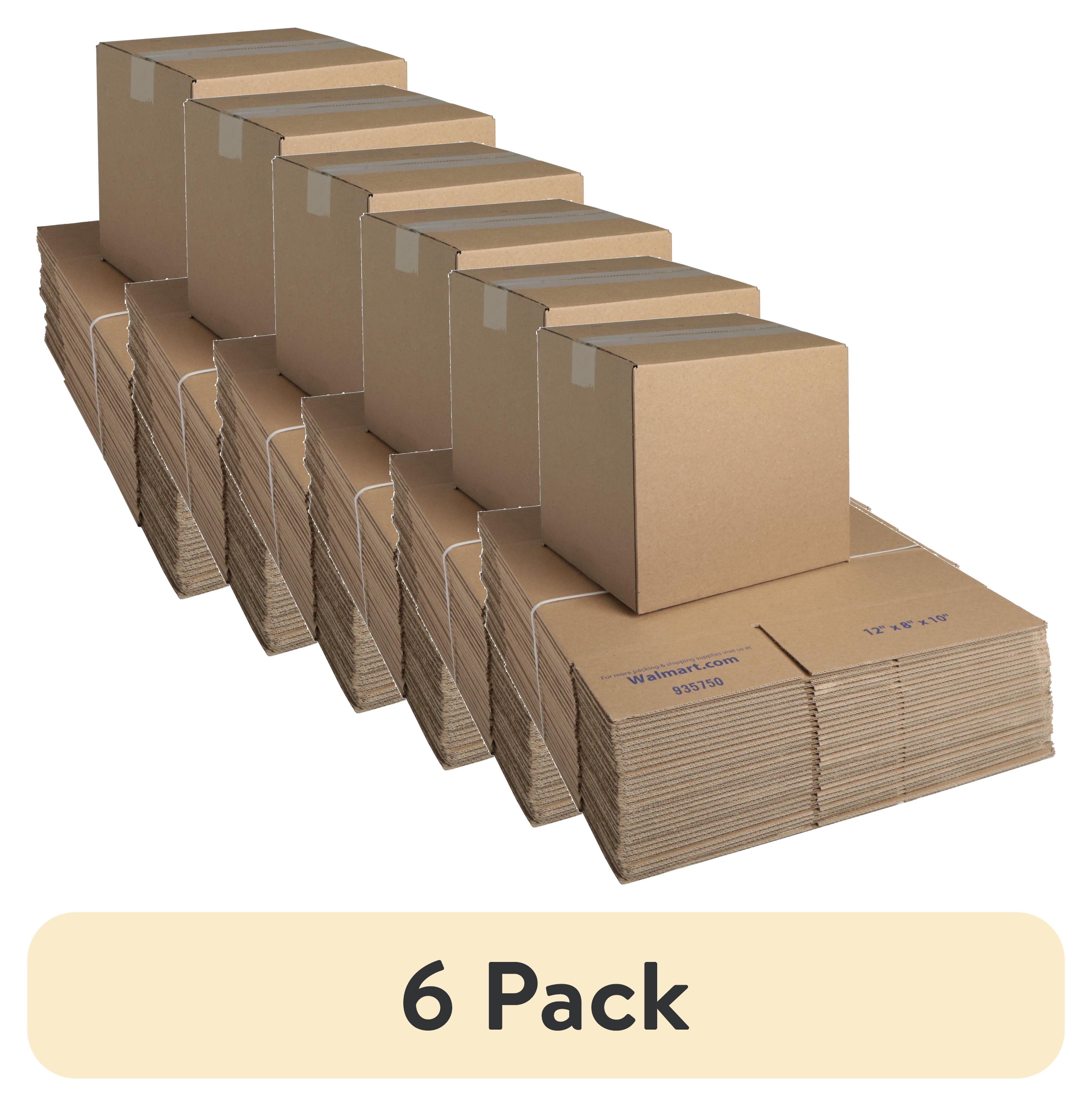 (6 pack) Pen+Gear Recycled Shipping Boxes, 12" L x 8" W x 10" H, 30 ...