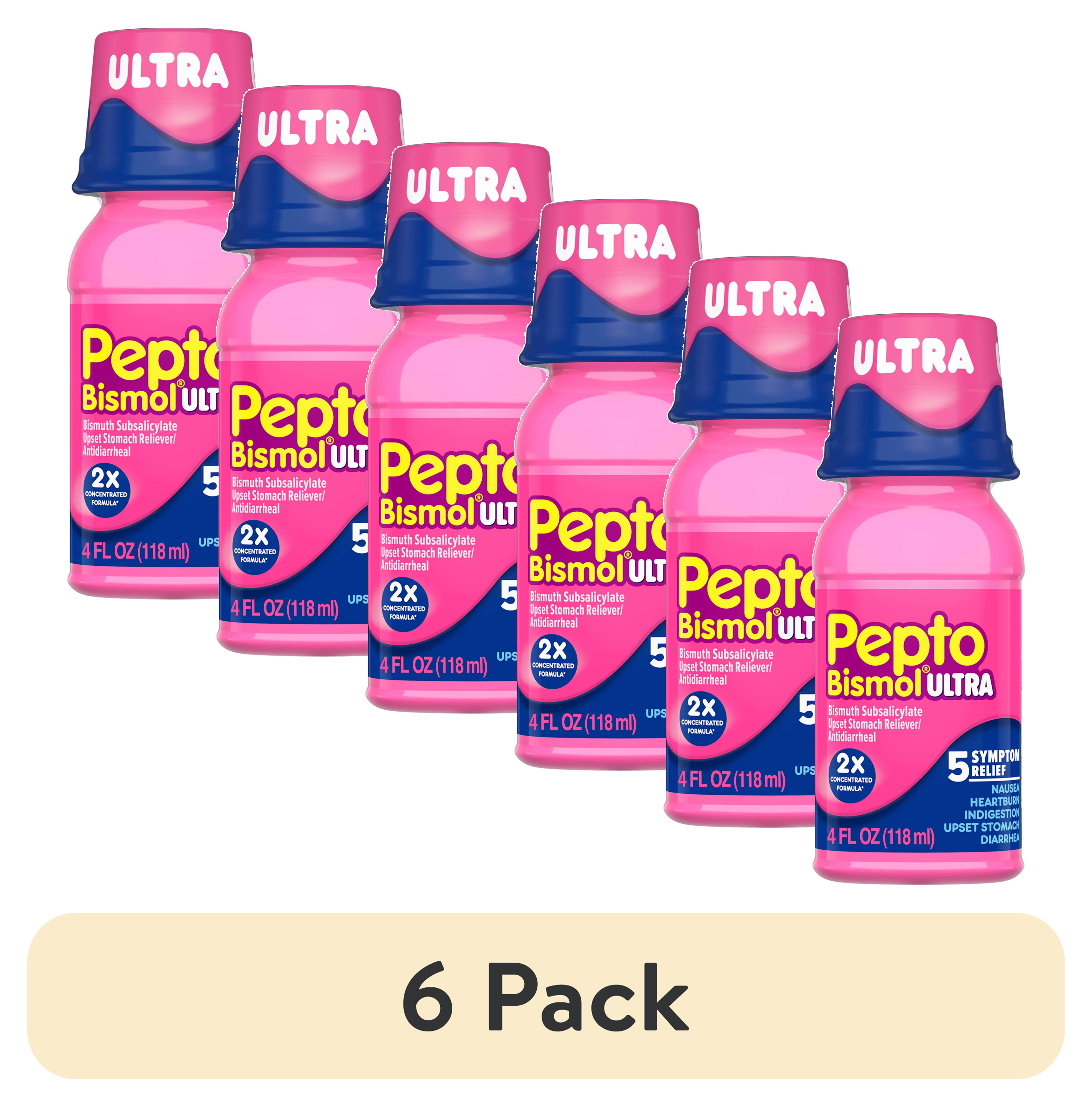 (6 pack) Pepto Bismol Ultra Liquid, Upset Stomach & Diarrhea Relief ...