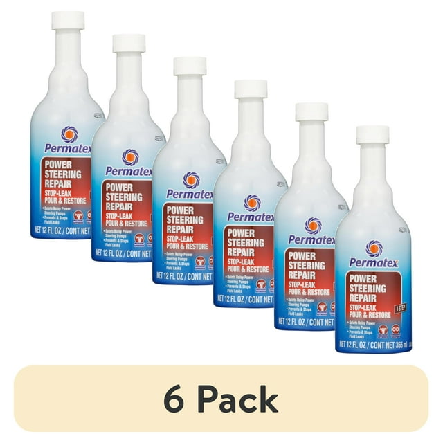 (6 pack) Permatex 30303 Power Steering - Stop Leak, Effectively Stops ...