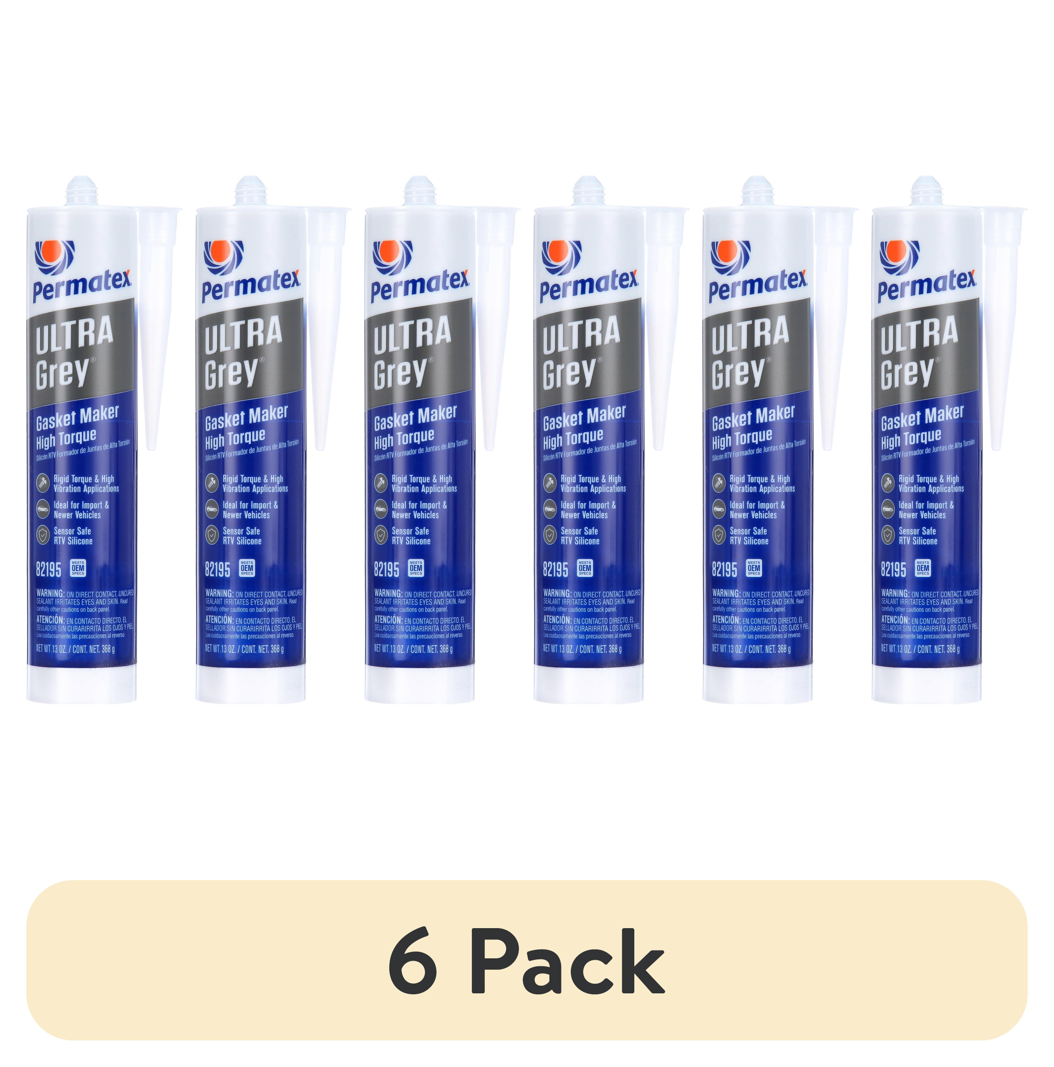 (6 pack) Permatex Ultra Grey Rigid High-Torque RTV Silicone Gasket ...