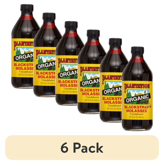 (6 pack) Plantation Organic Blackstrap Molasses, 15 Fl Oz - Walmart.com
