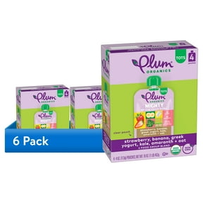 Gutzy Organic Strawberry Kiwi Kale Fruit and Veggie Pouch Snack – 4 ...