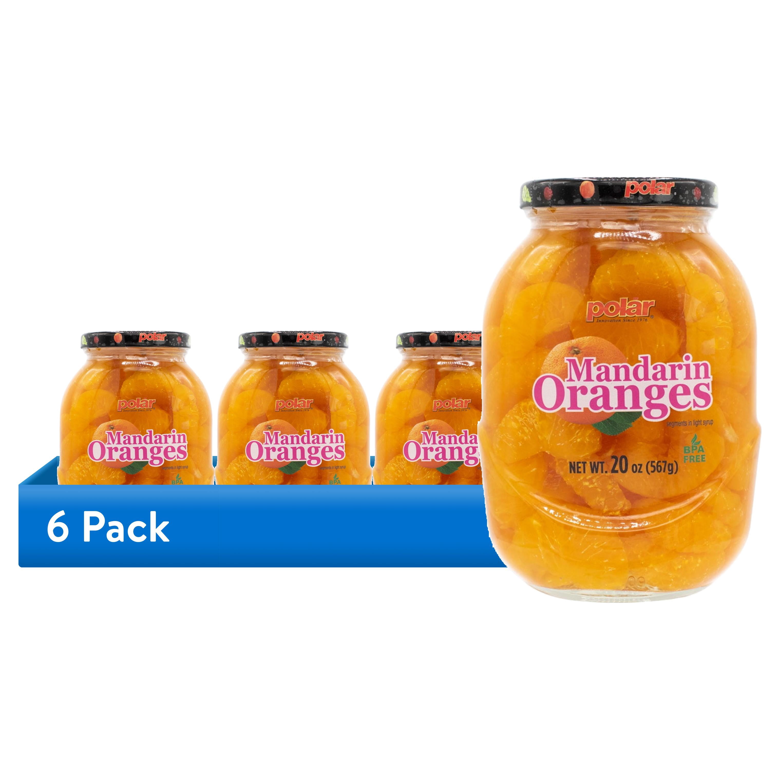 (6 pack) Polar Mandarin Orange Segments in Light Syrup, 20 oz - Walmart.com