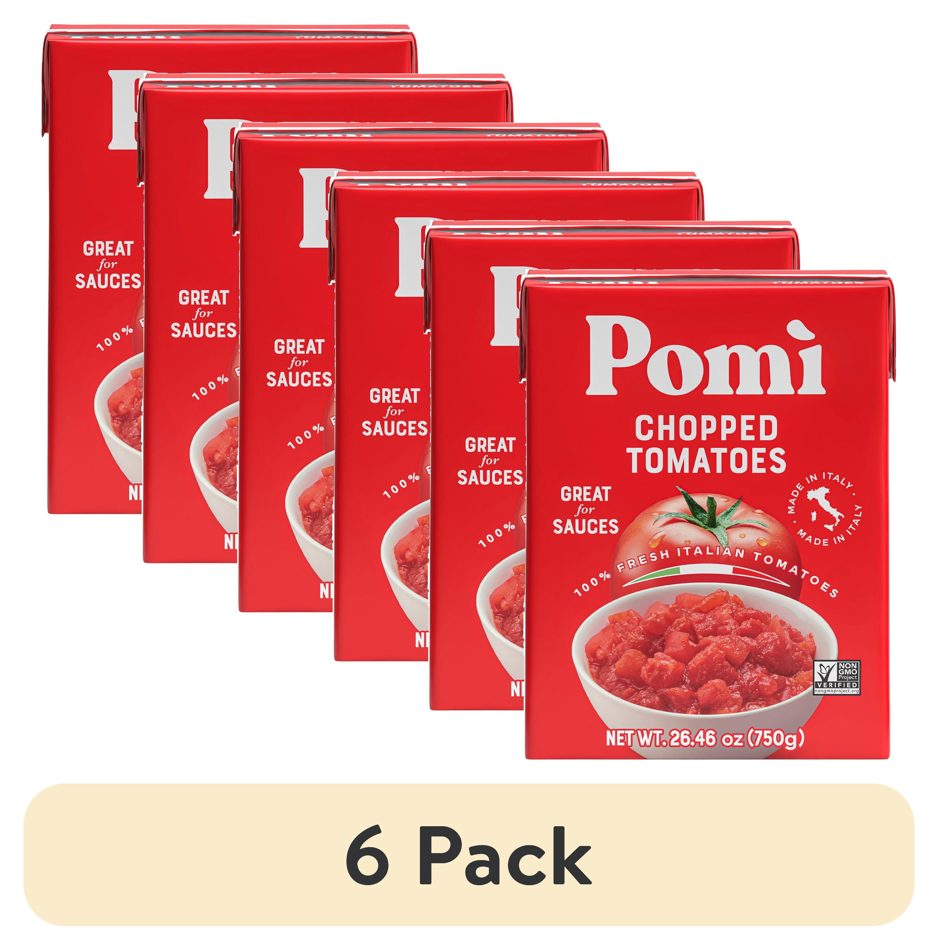 (6 pack) Pomi Chopped Tomatoes, 26.46 oz, 1/4 Cup per serving, 12 ...