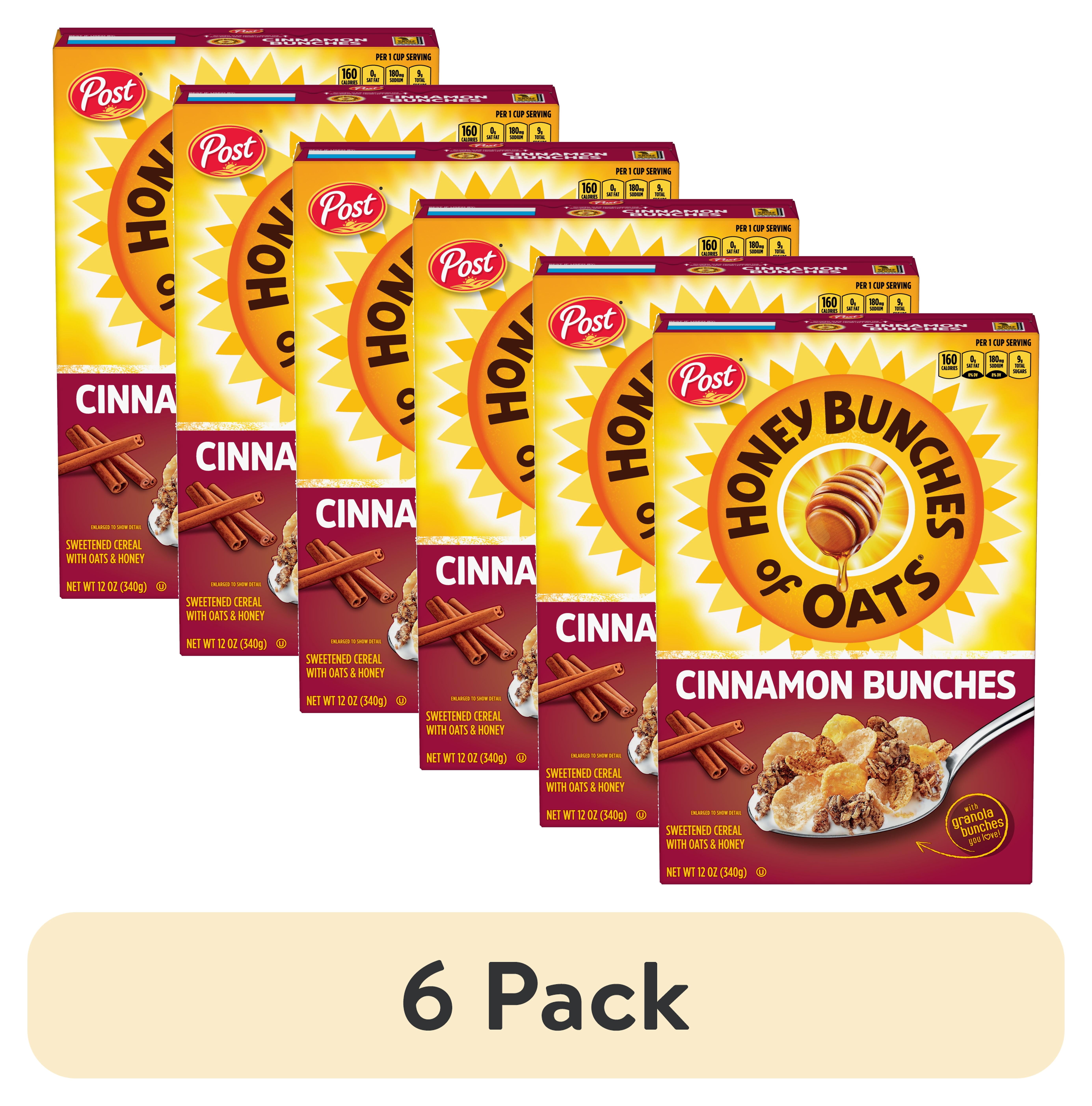 (6 pack) Post Honey Bunches of Oats Cinnamon Bunches Breakfast Cereal ...