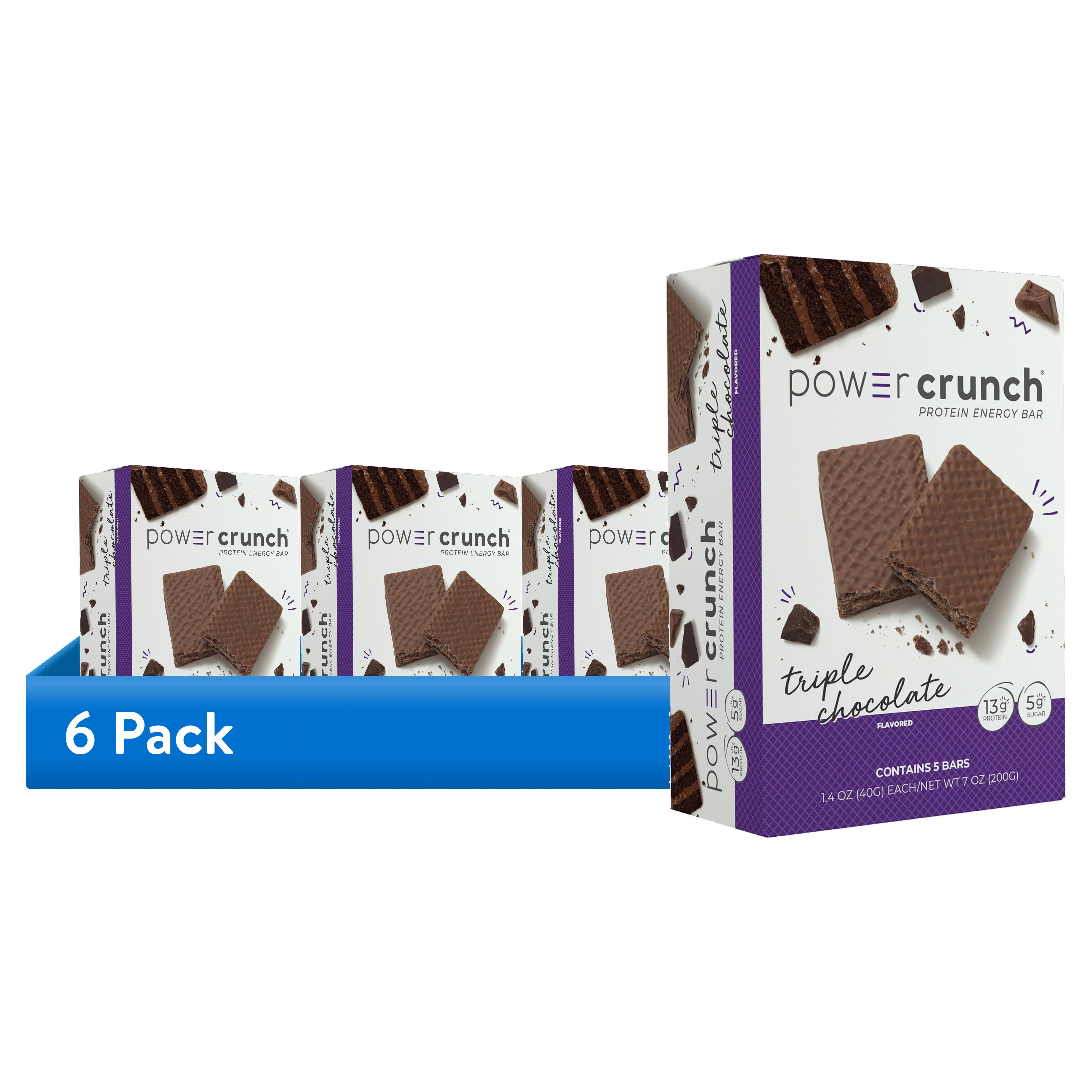 (6 pack) Power Crunch Original Protein Energy Bars, Triple Chocolate, 1 ...