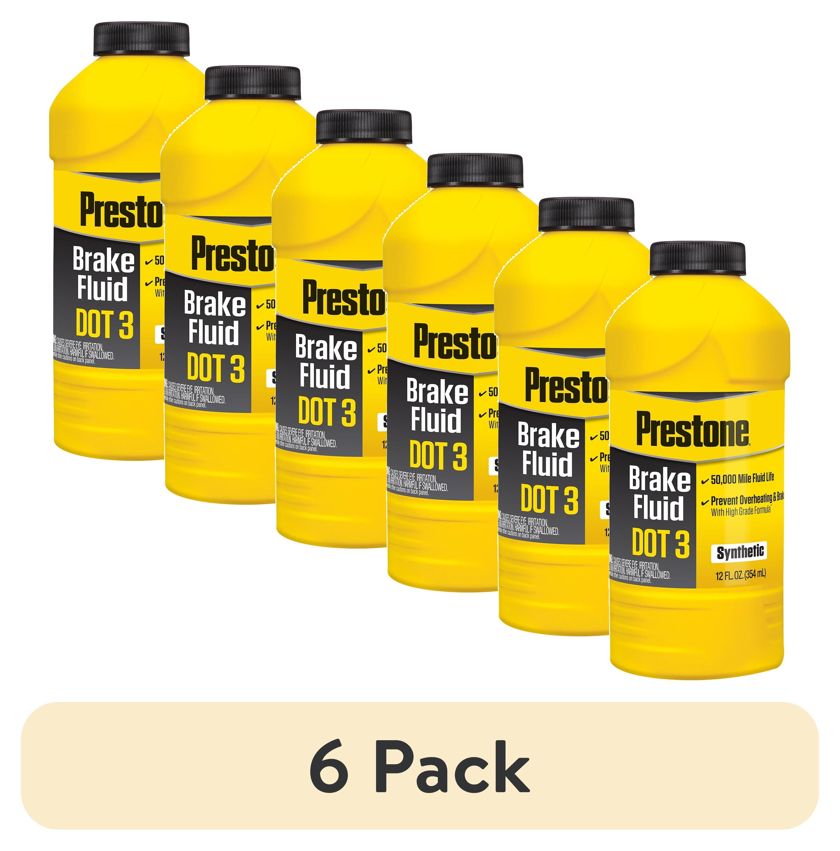 (6 pack) Prestone Synthetic Hi Temp DOT 3 Brake Fluid, 12OZ - Walmart.com
