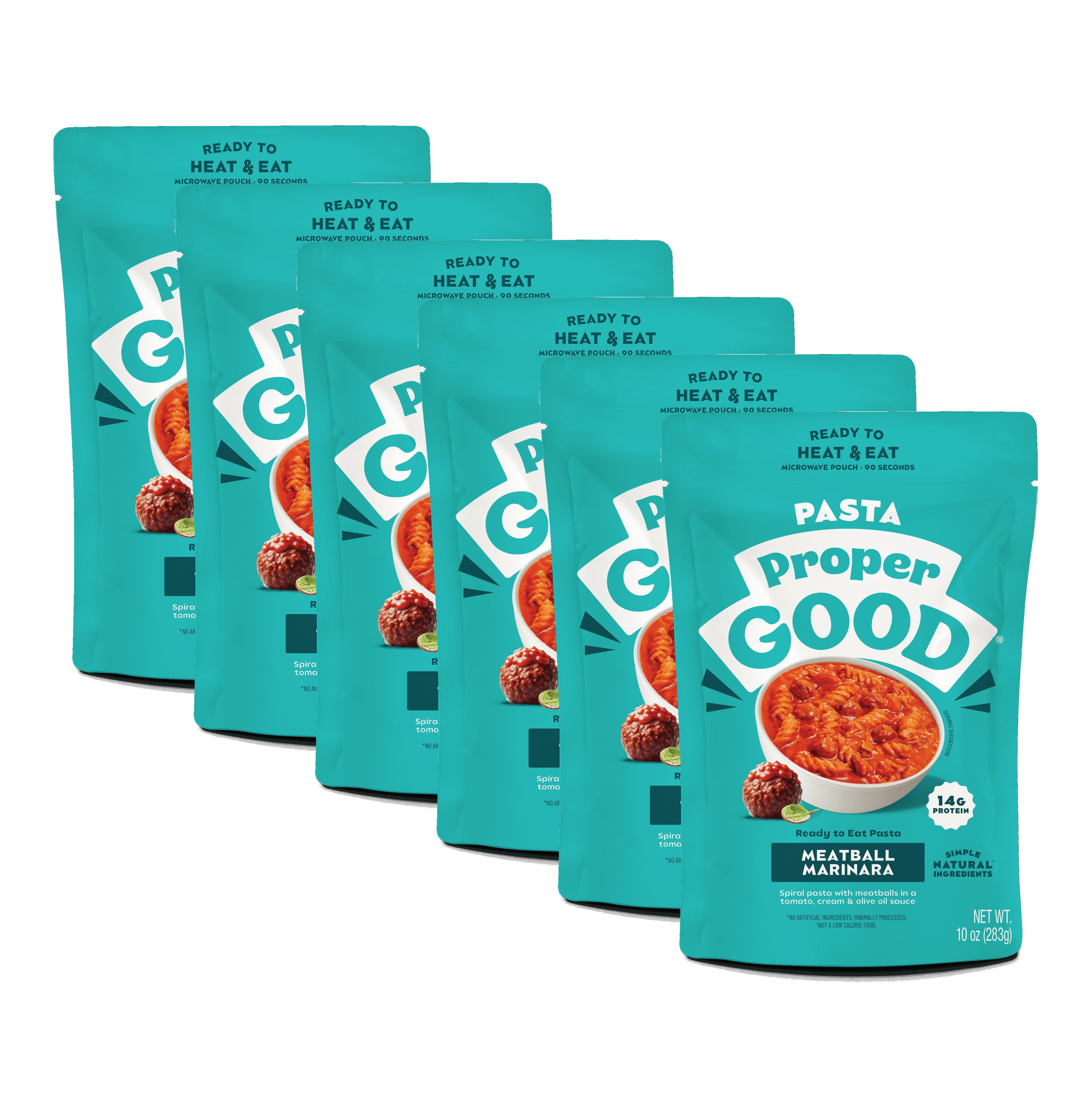 (6 pack) Proper Good Meatball Marinara Ready to Serve Meal, 10 oz ...