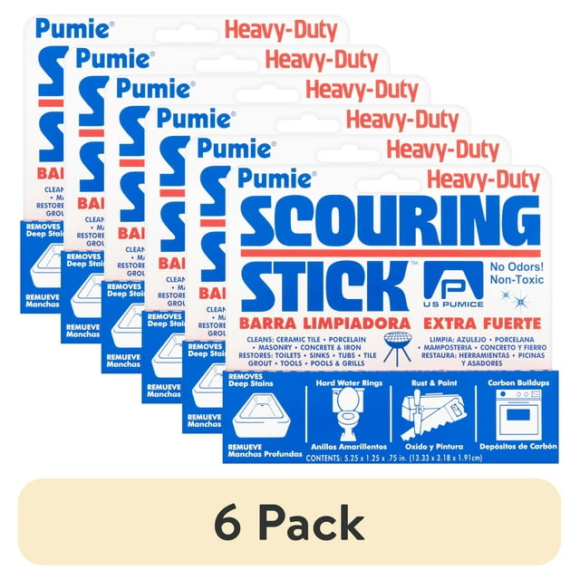 (6 pack) Pumie Scouring Stick Indoor and Outdoor Cleaner, 1 Count ...