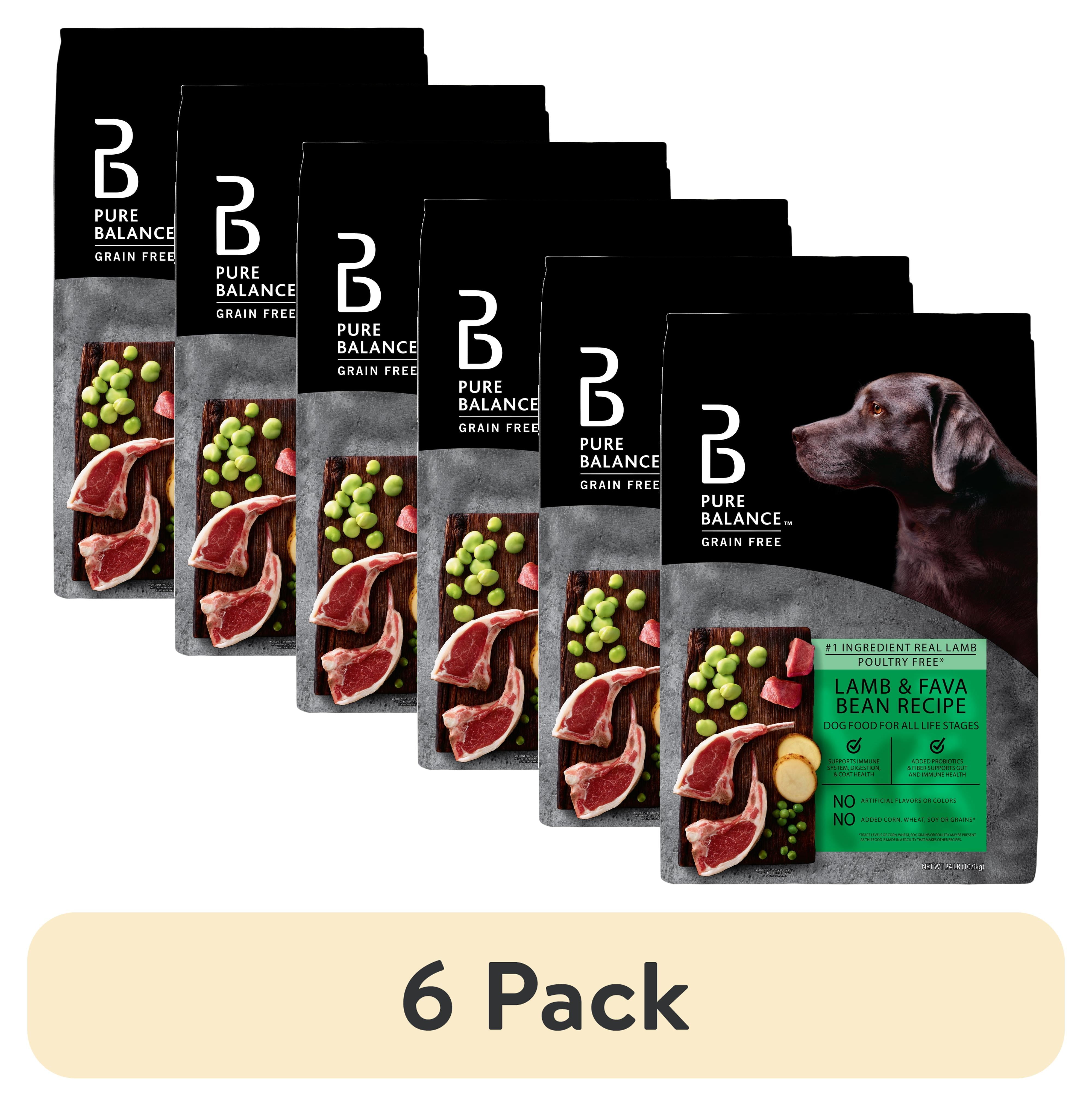 (6 pack) Pure Balance Grain-Free Lamb & Fava Bean Recipe Dry Dog Food ...