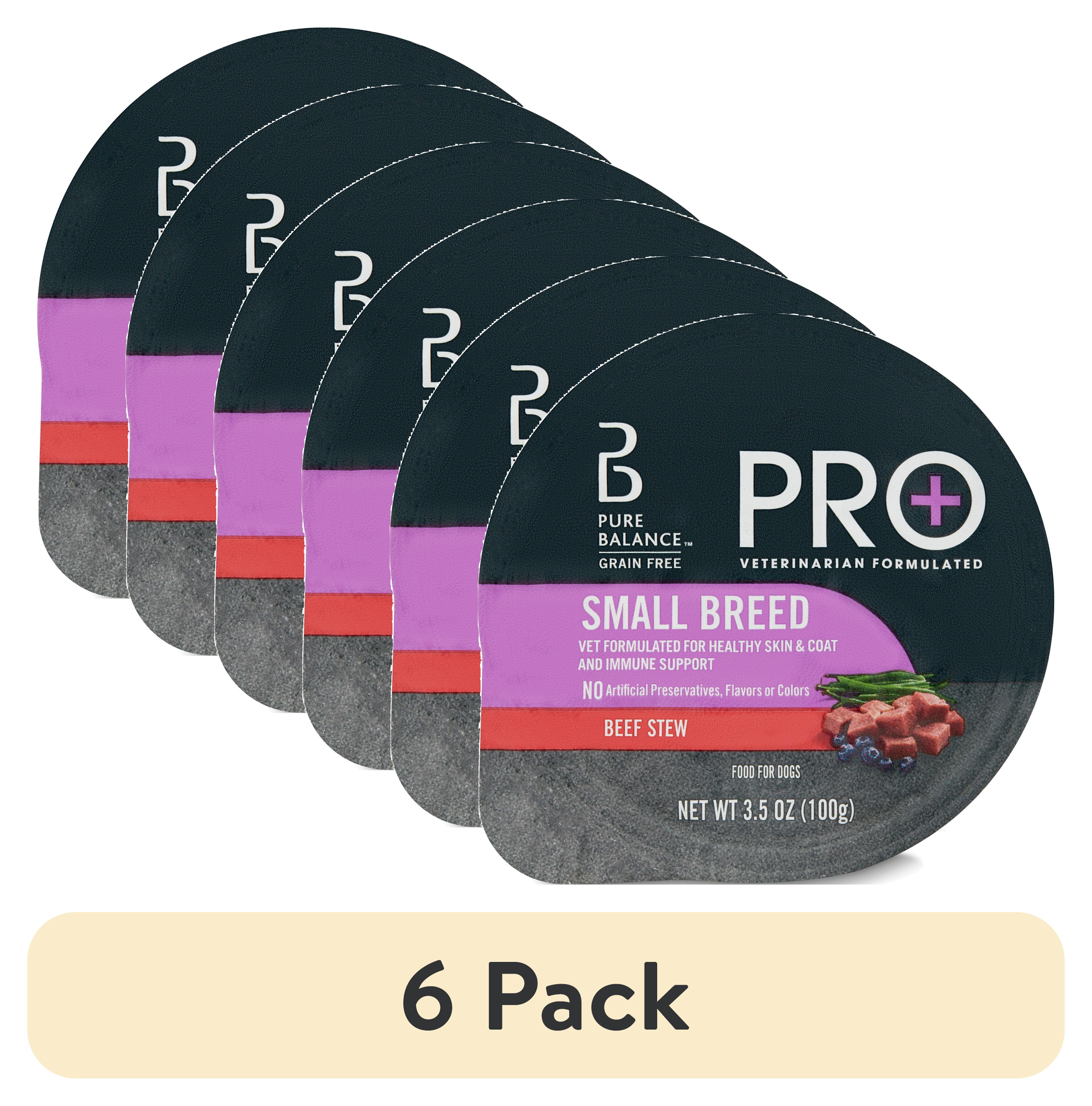 (6 pack) Pure Balance Pro+ Small Breed Beef Stew Wet Dog Food, 3.5 oz ...