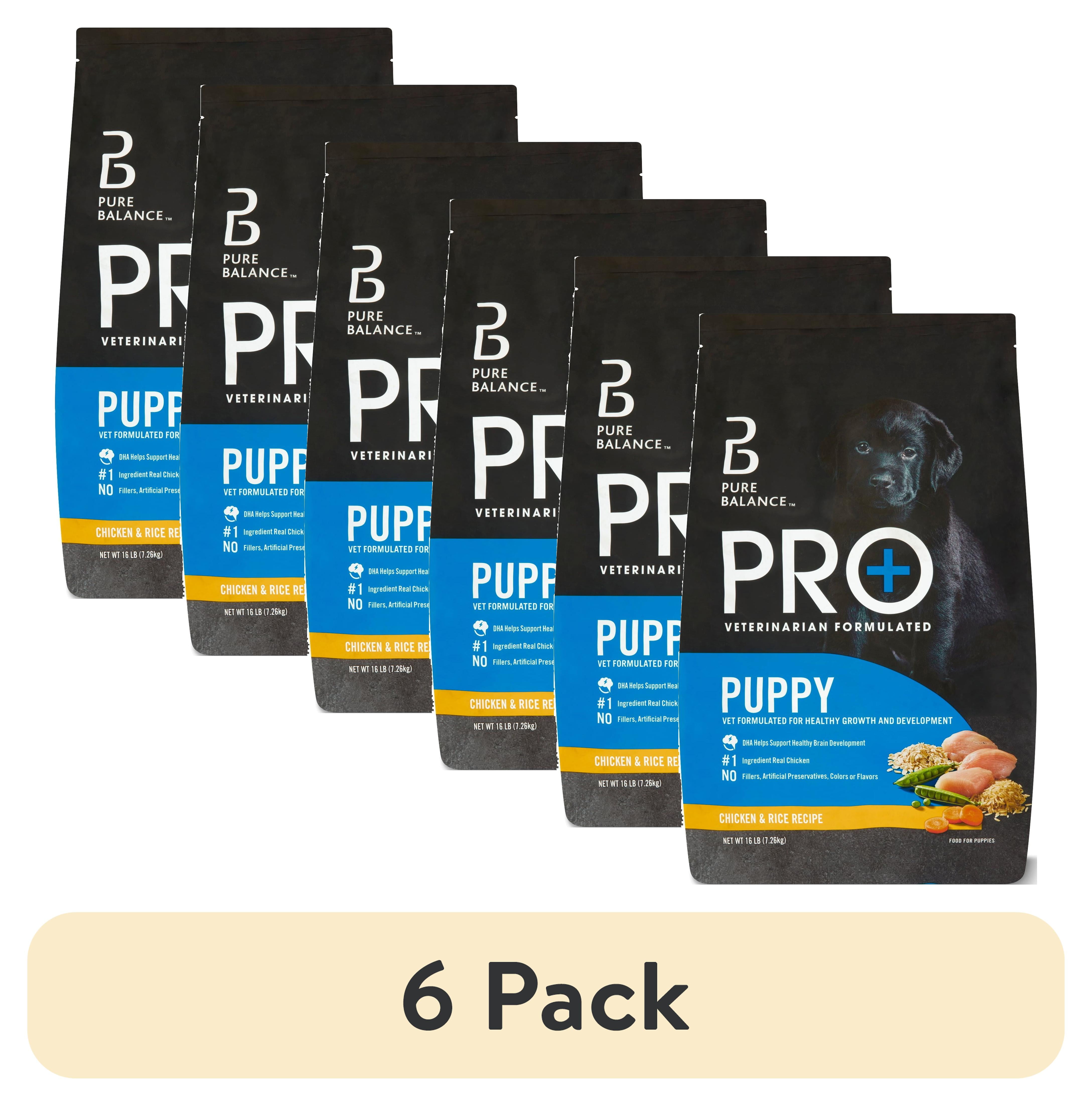 (6 pack) Pure Balance Pro+ Puppy Food, Chicken & Rice Recipe, 16 lbs ...