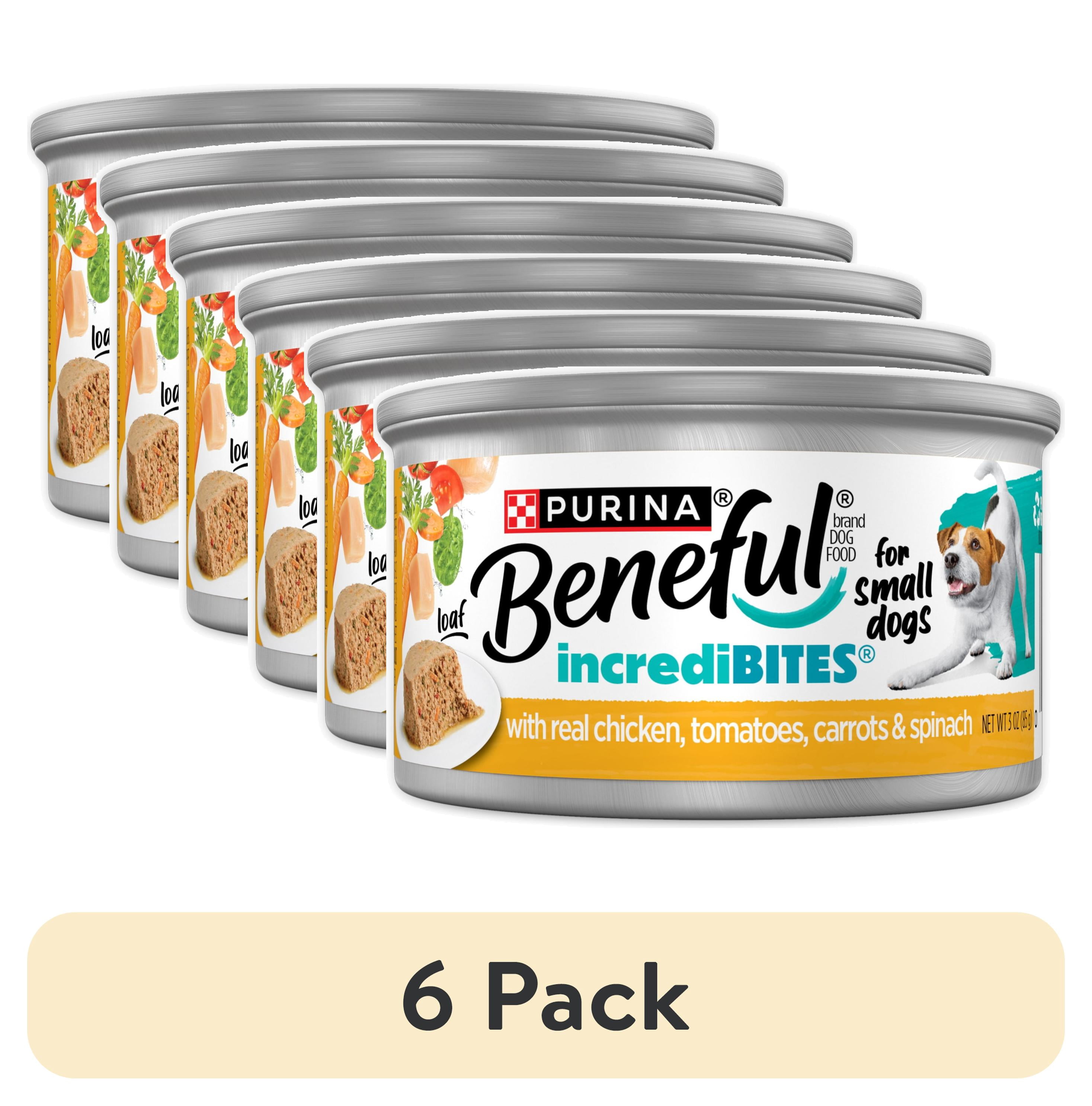 (6 pack) Purina Beneful Small Breed Wet Dog Food, IncrediBites Loaf ...