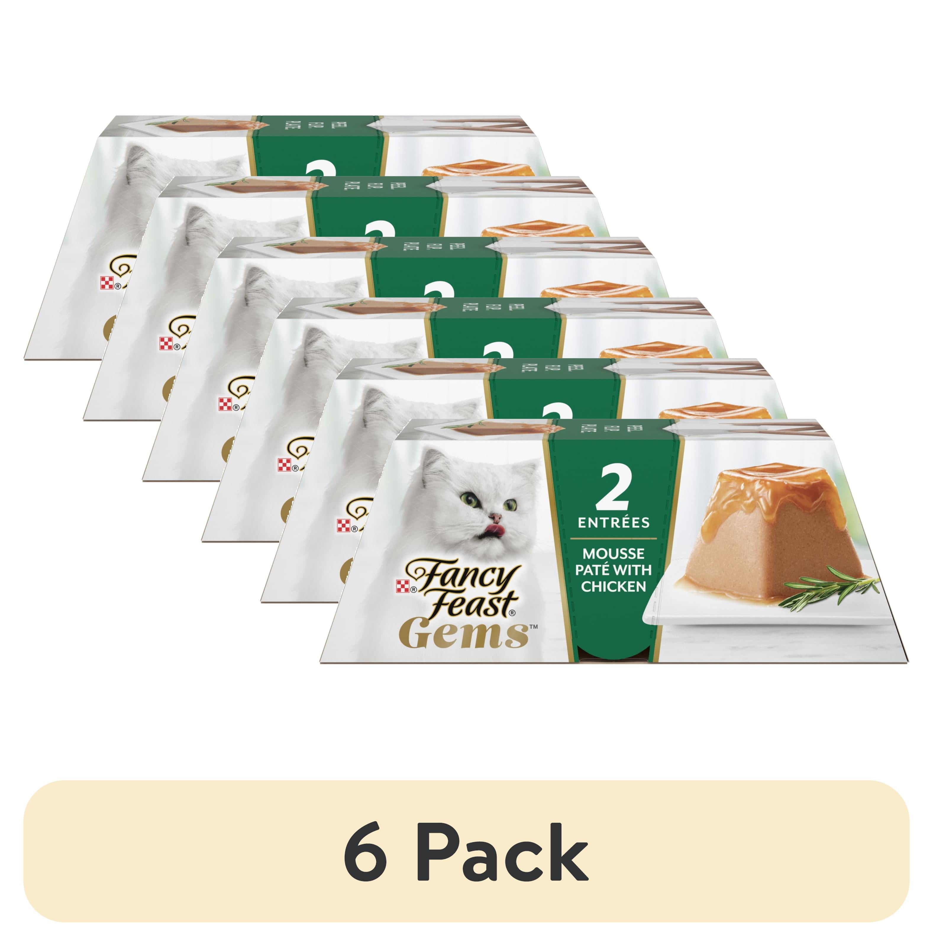 (6 pack) Purina Fancy Feast Gems Wet Cat Food Mousse Pate with Chicken ...