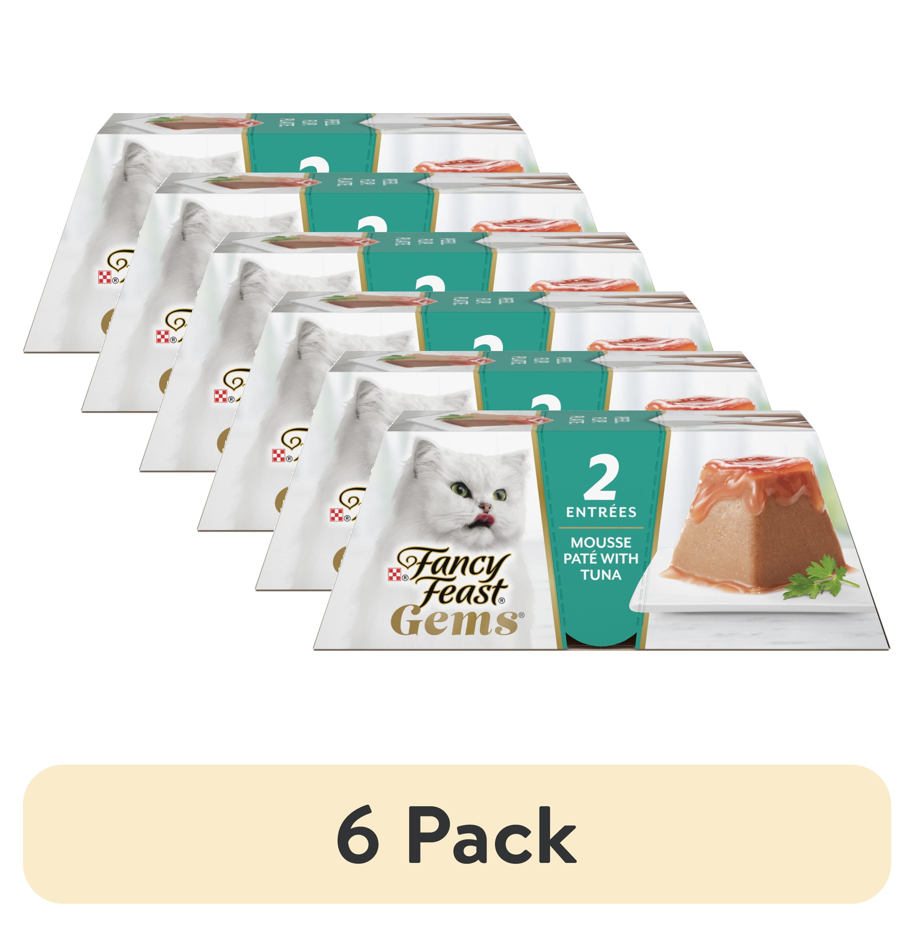 (6 pack) Purina Fancy Feast Gems Wet Cat Food Mousse Pate with Tuna and ...