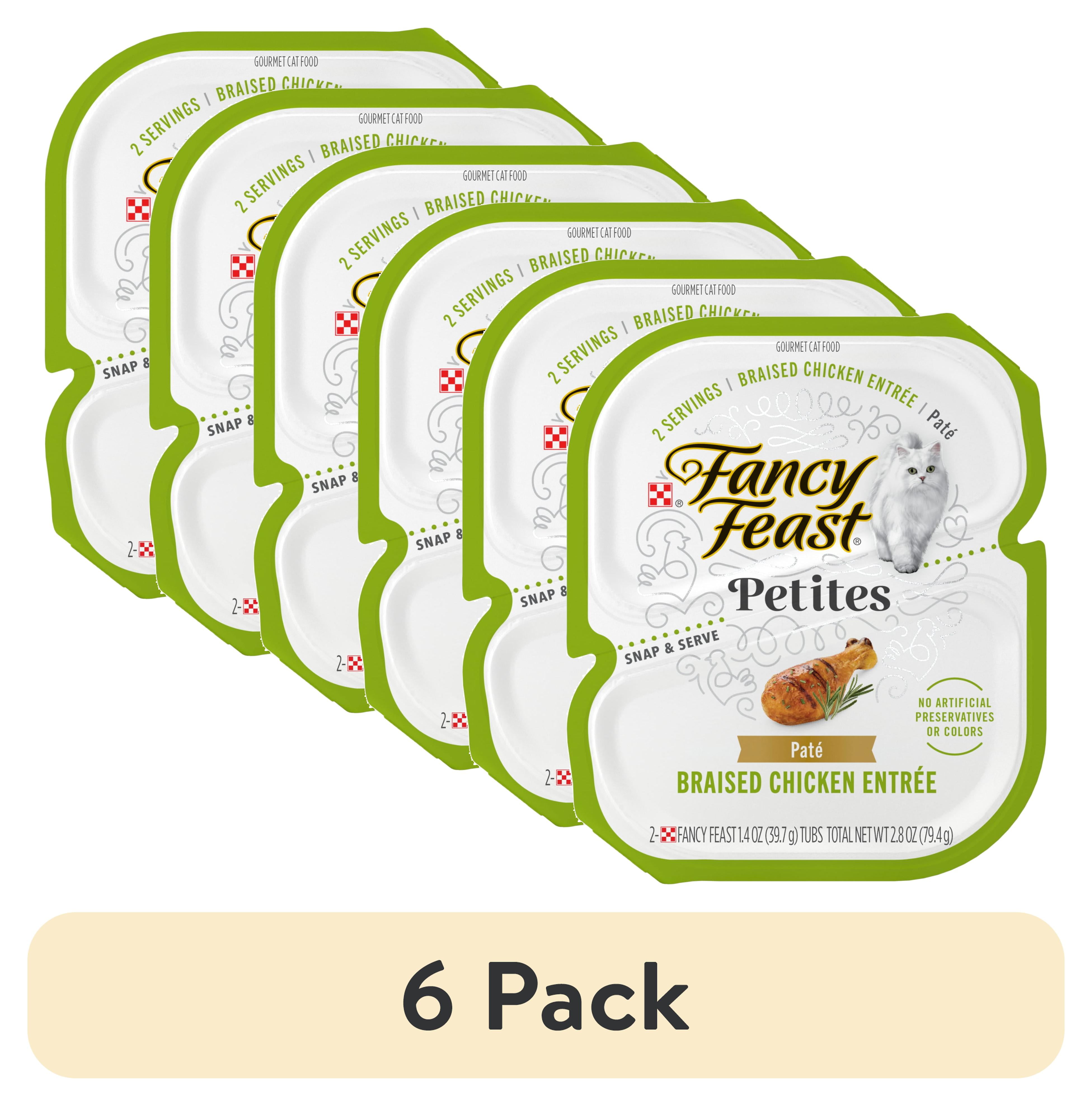 (6 pack) Purina Fancy Feast Petites Braised Chicken Entrée Gourmet Wet ...