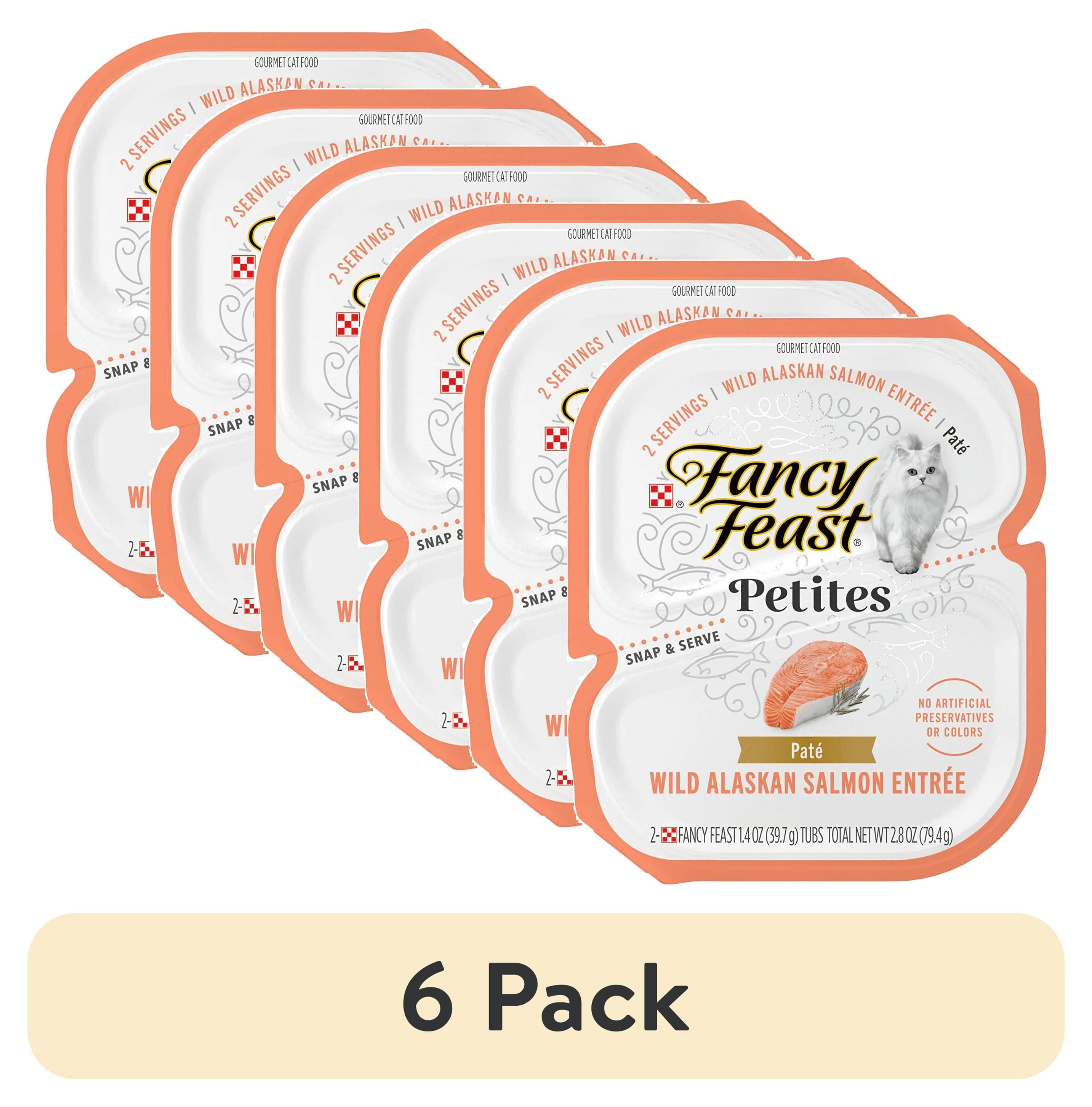 (6 pack) Purina Fancy Feast Petites Wild Alaskan Salmon Entrée Gourmet ...