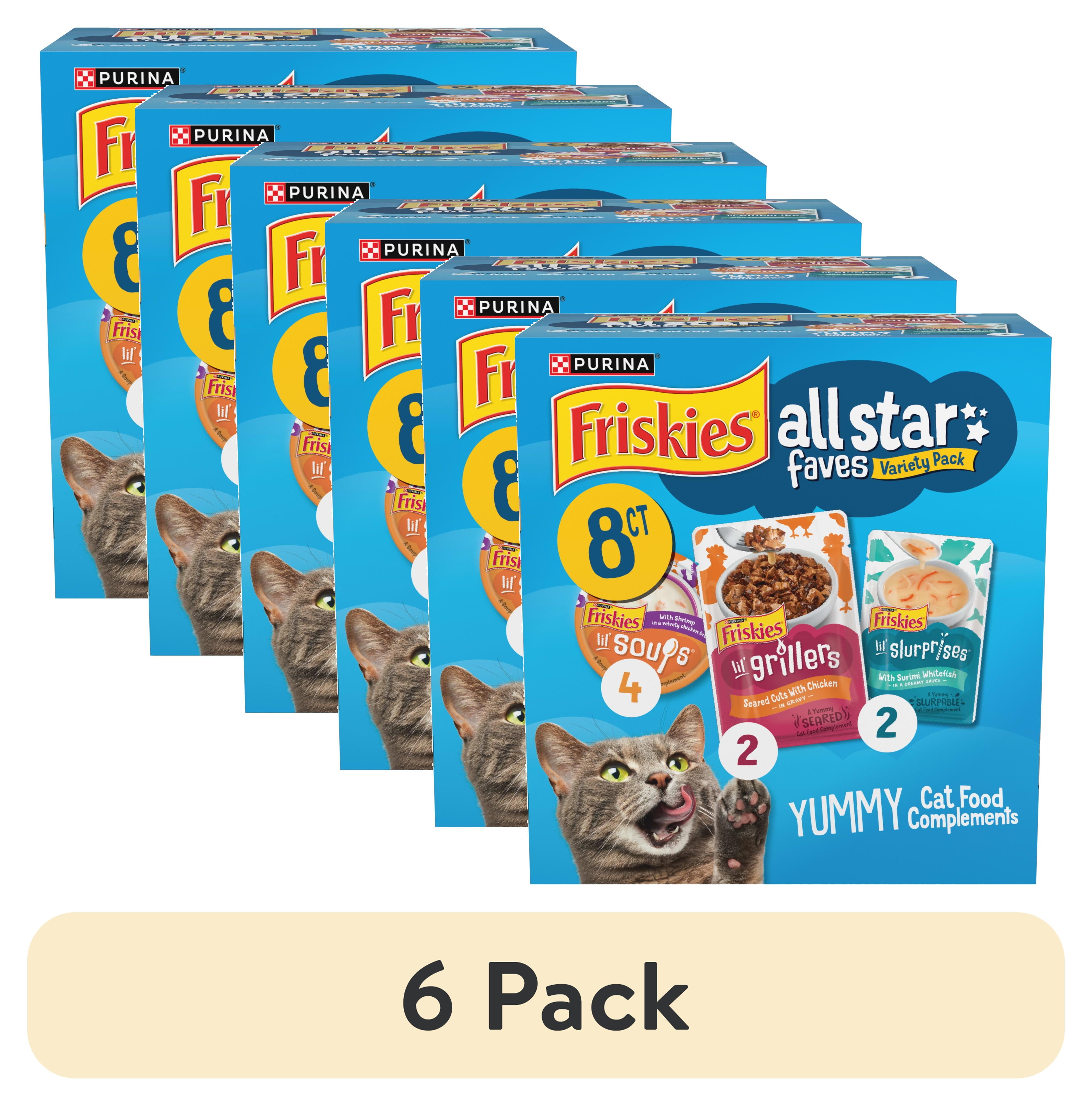 (6 pack) Purina Friskies All-Star Faves, Variety Pack, Gravy, Cat Food ...