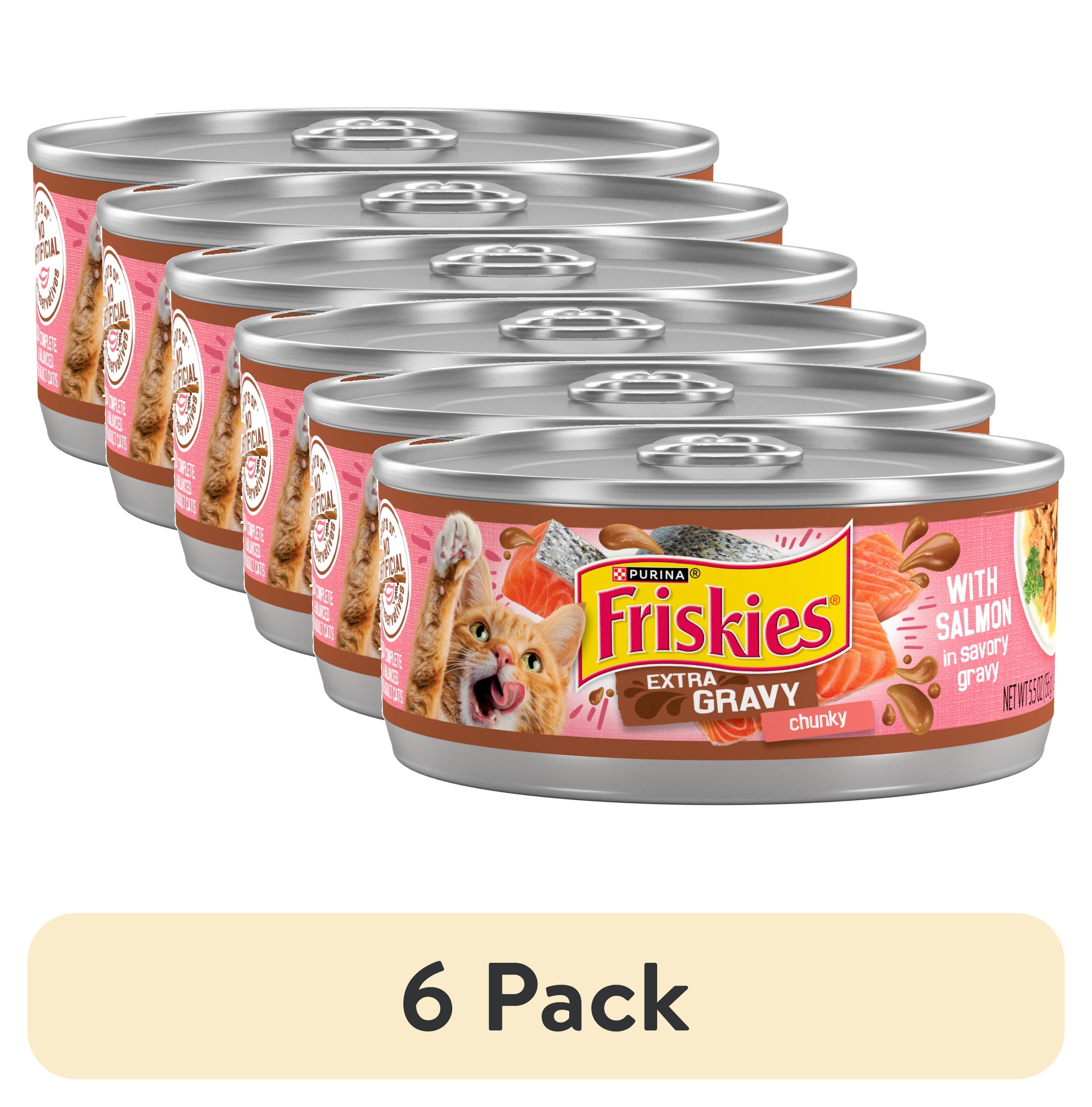(6 pack) Purina Friskies Extra Gravy Chunky, Soft Salmon, Wet Cat Food ...