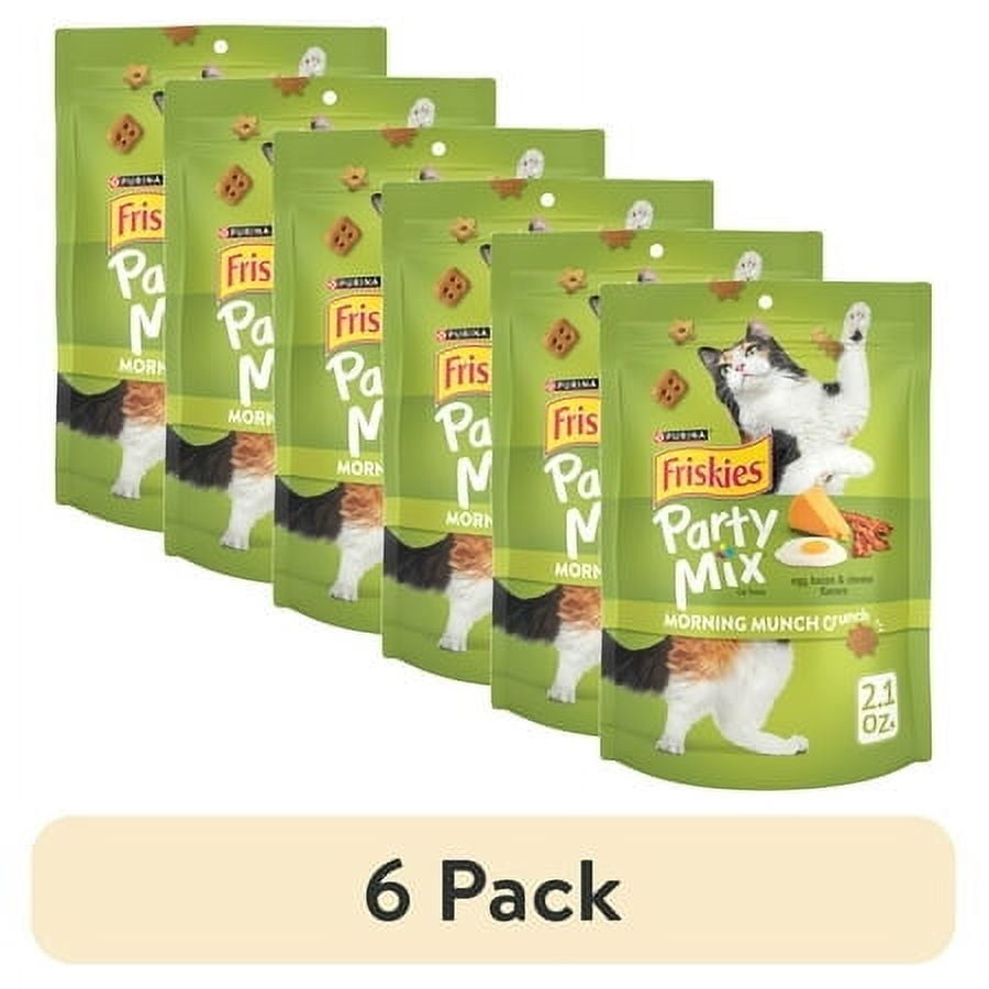 (6 pack) Purina Friskies Party Mix Morning Munch Crunch Cat Treats ...