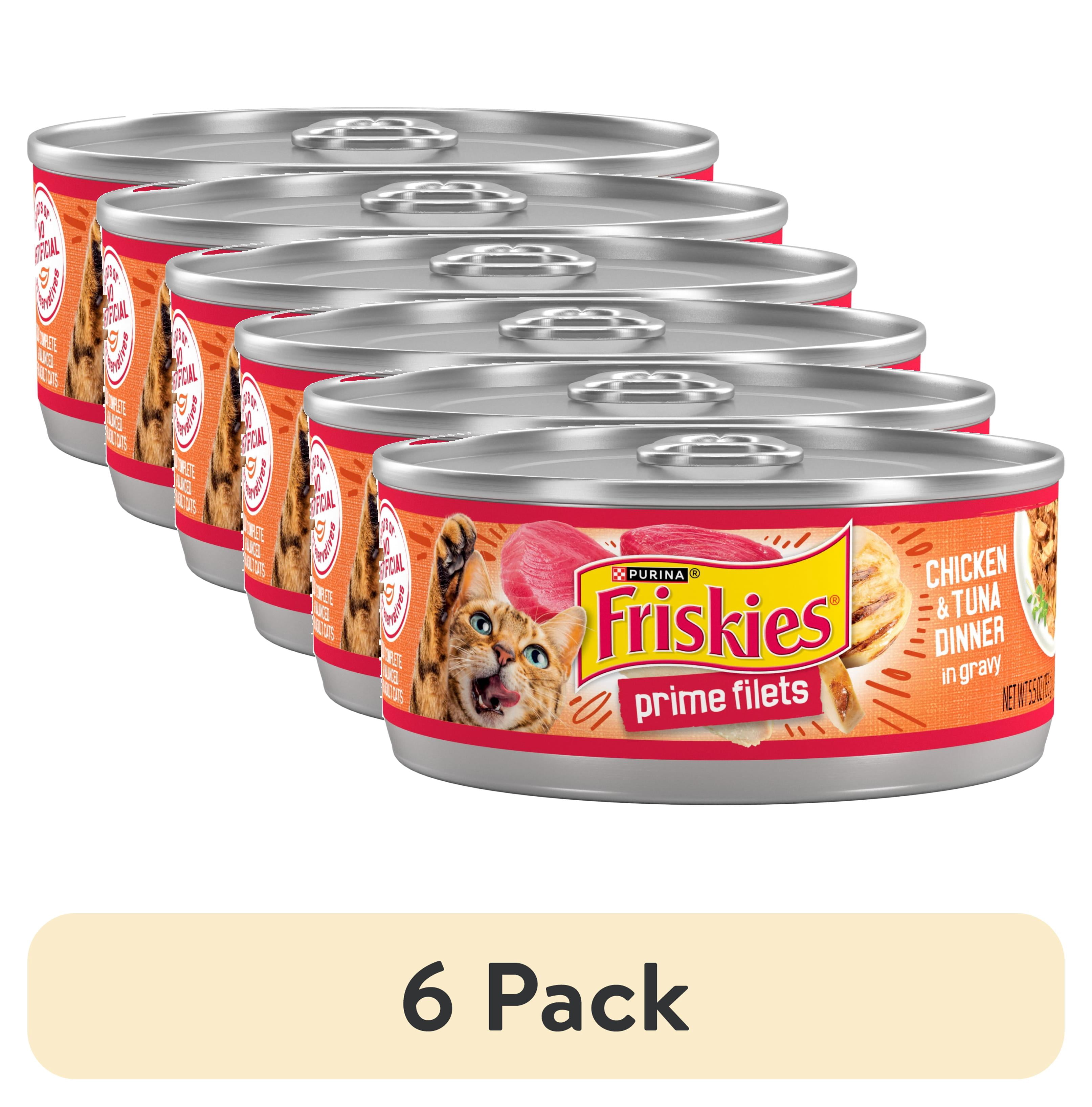 (6 pack) Purina Friskies Prime Filets, Chicken and Tuna Dinner in Gravy ...