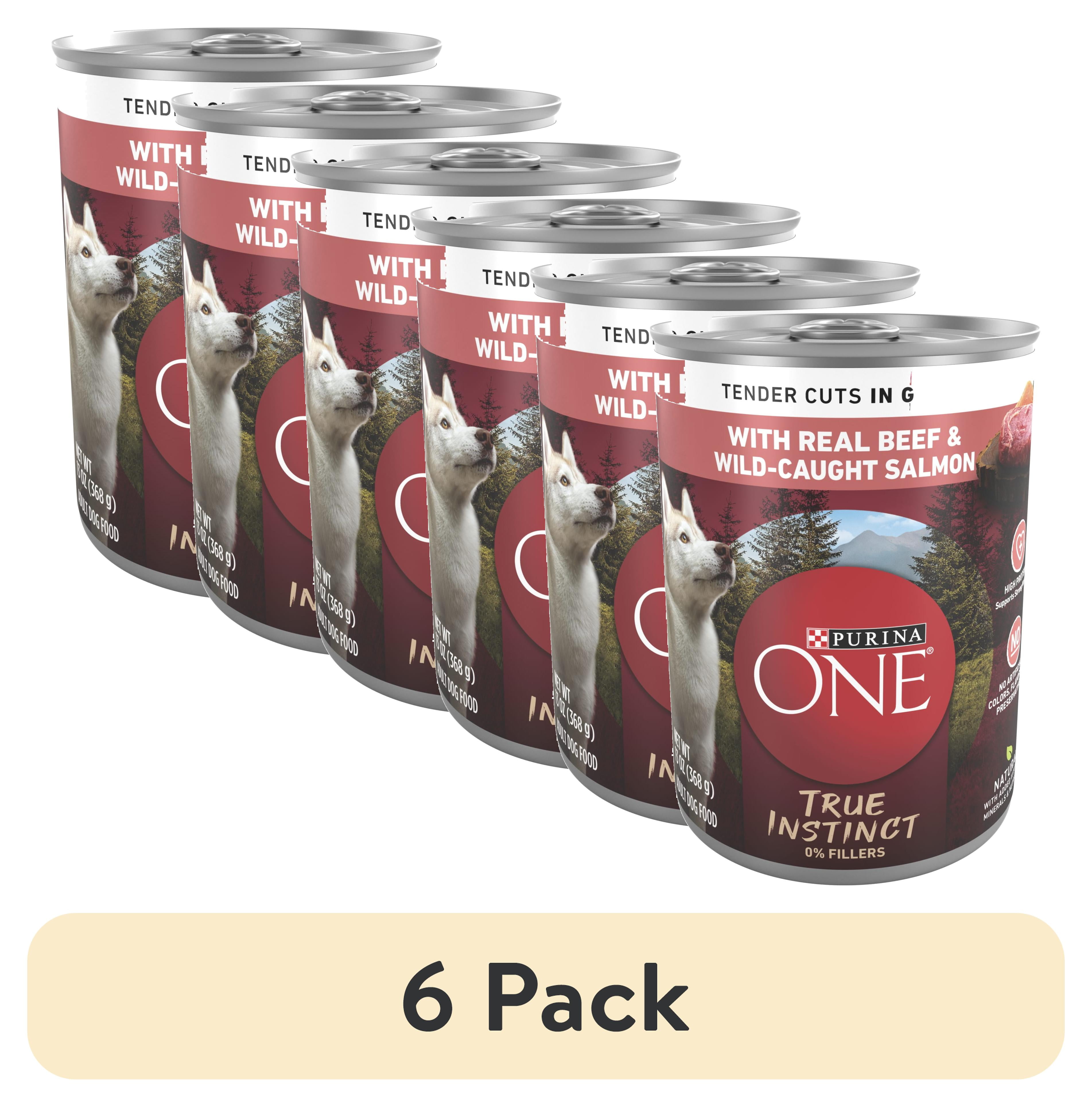 (6 pack) Purina ONE True Instinct Wet Dog Food, High Protein Soft Beef ...