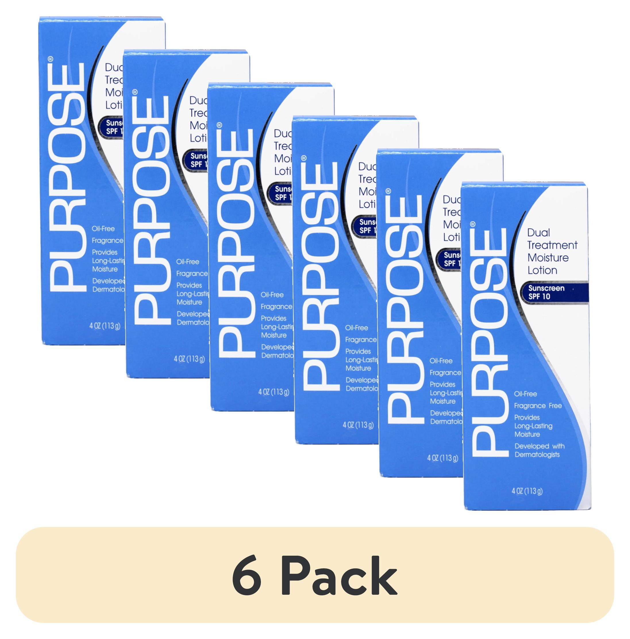 (6 pack) Purpose Fragrance-Free Dual Treatment Moisture Lotion with SPF ...